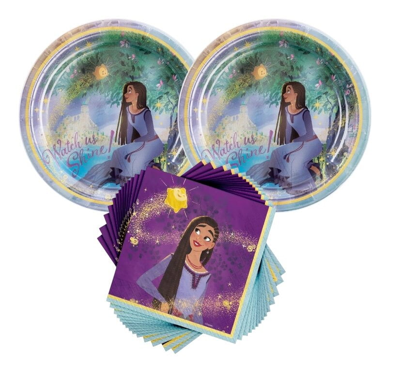 Disney Wish Birthday Party Supplies Bundle for 16 Guests – 16 Plates ...