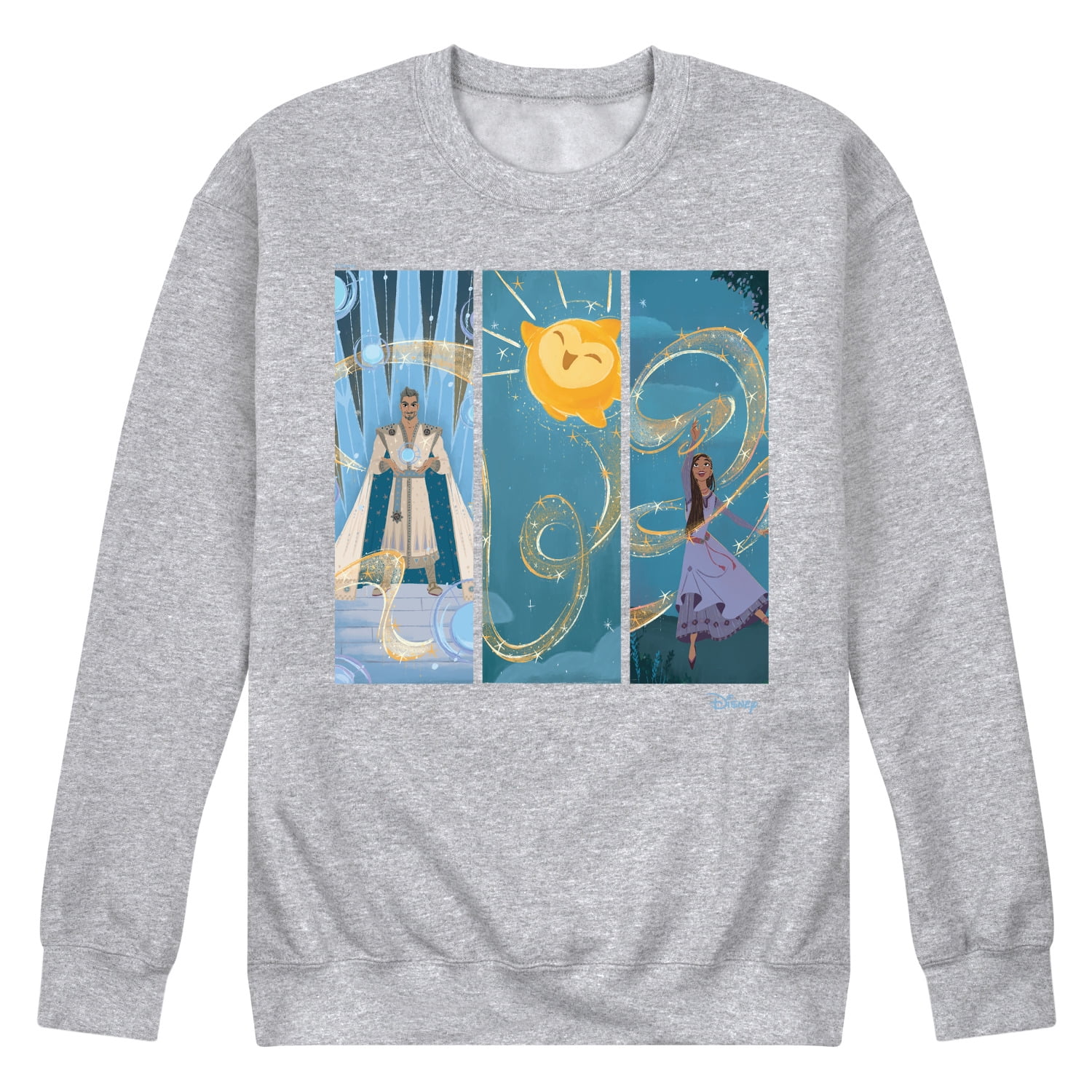 Disney Wish - Character Panels King, Star, & Asha - Men's Crew Neck ...