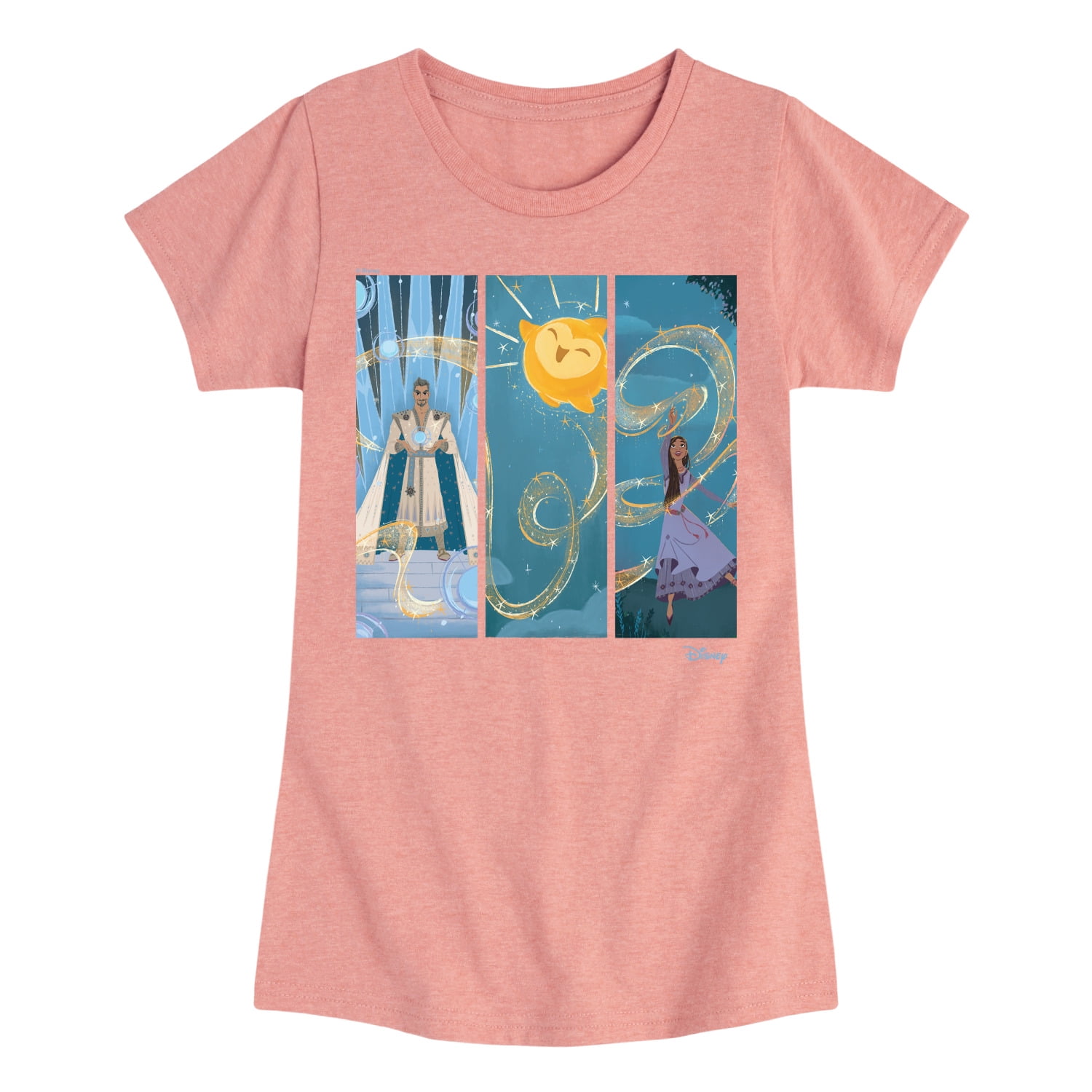 Disney Wish - Character Panels - Toddler & Youth Girls Short Sleeve ...