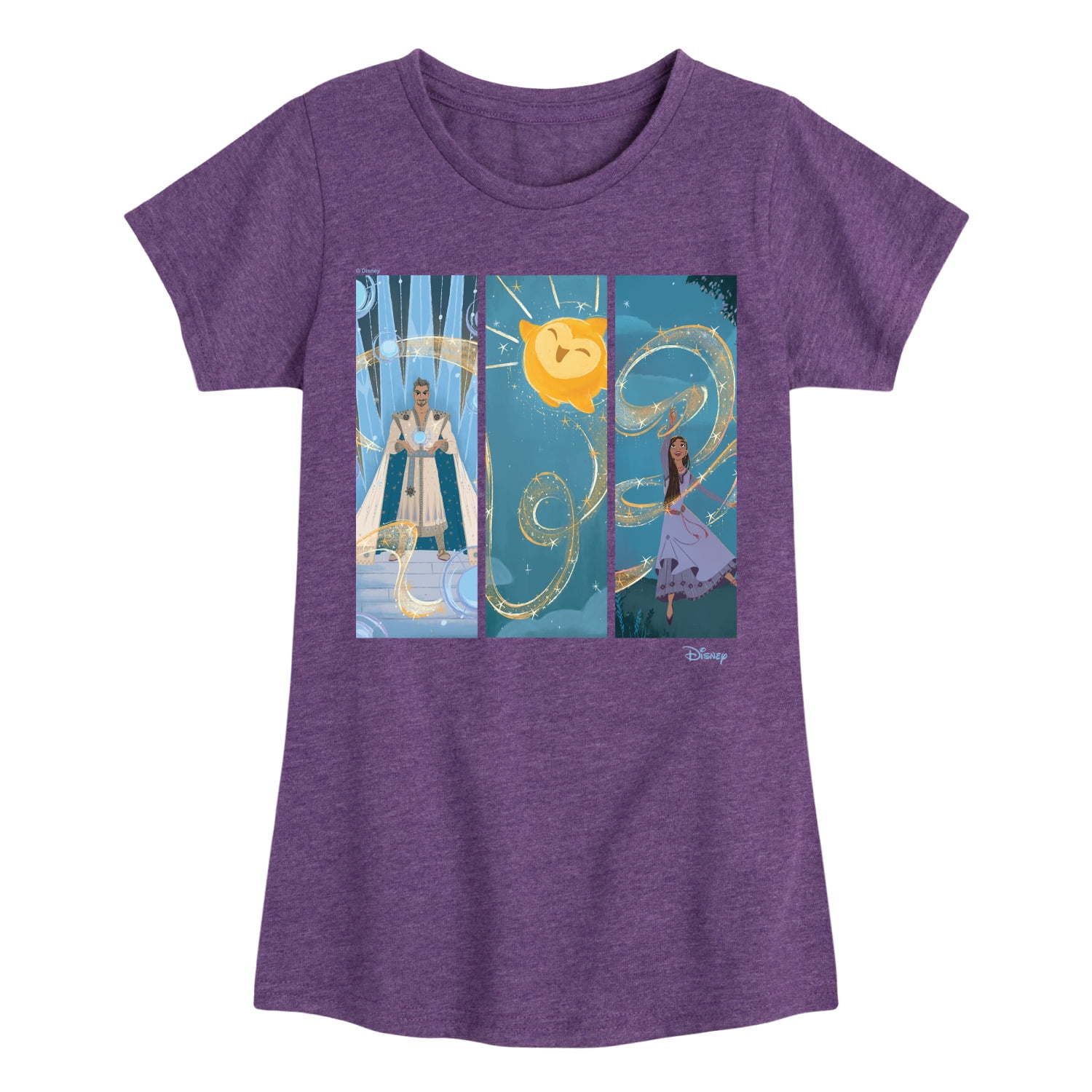 Disney Wish - Character Panels - Toddler & Youth Girls Short Sleeve ...