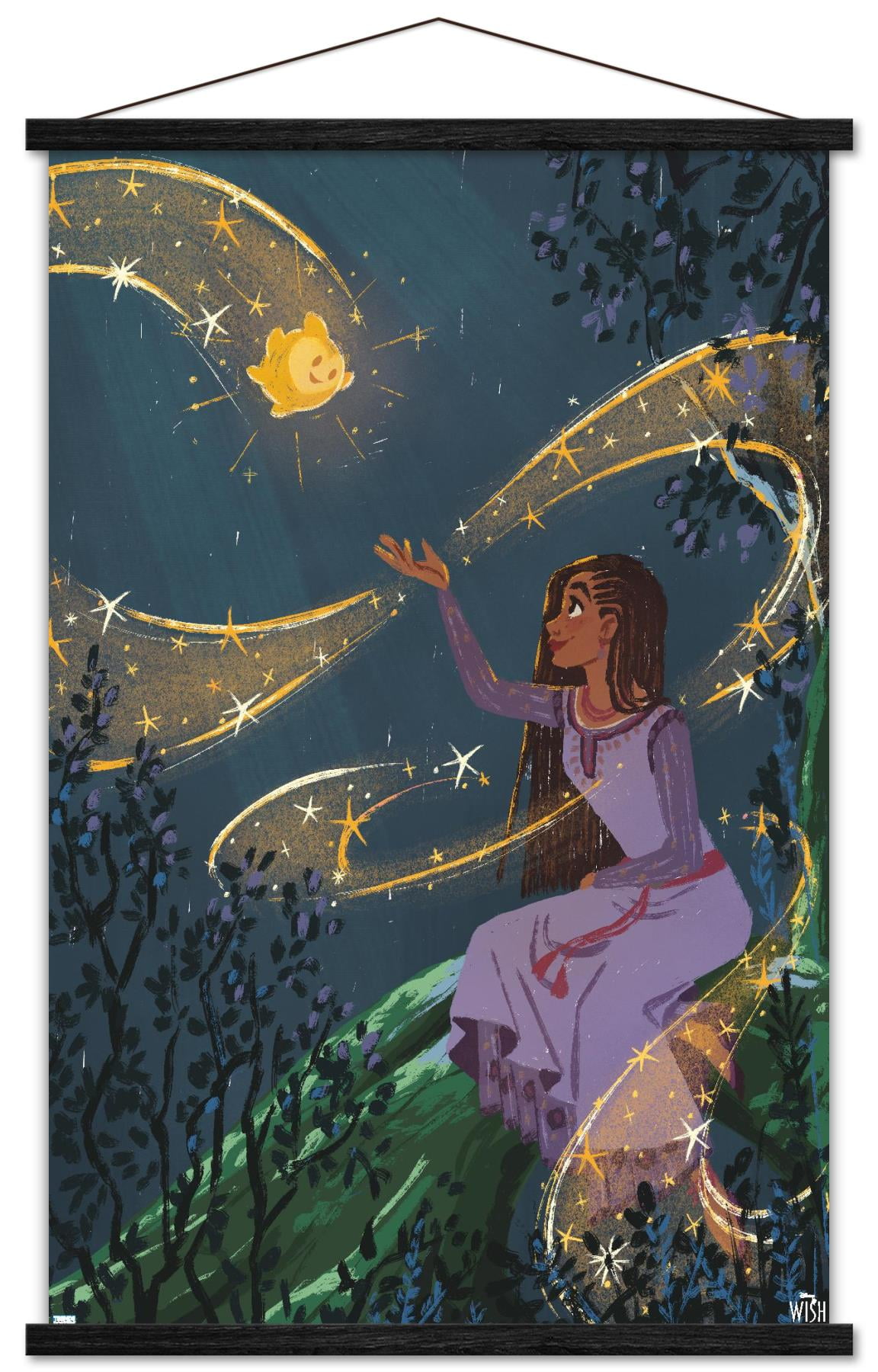 Disney Wish - Collage Poster 2 (Asha & Star) Wall Poster with Magnetic ...