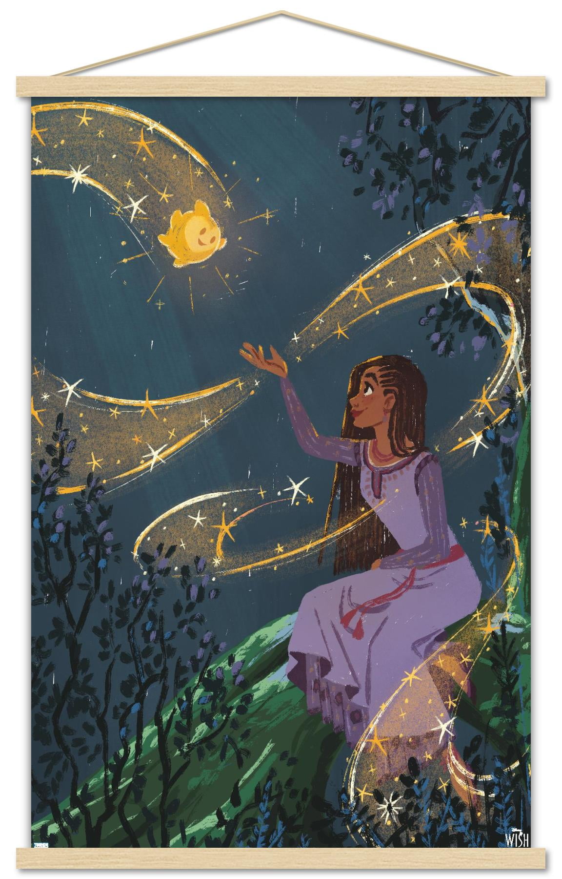Disney Wish - Collage Poster 2 (Asha & Star) Wall Poster with Magnetic ...