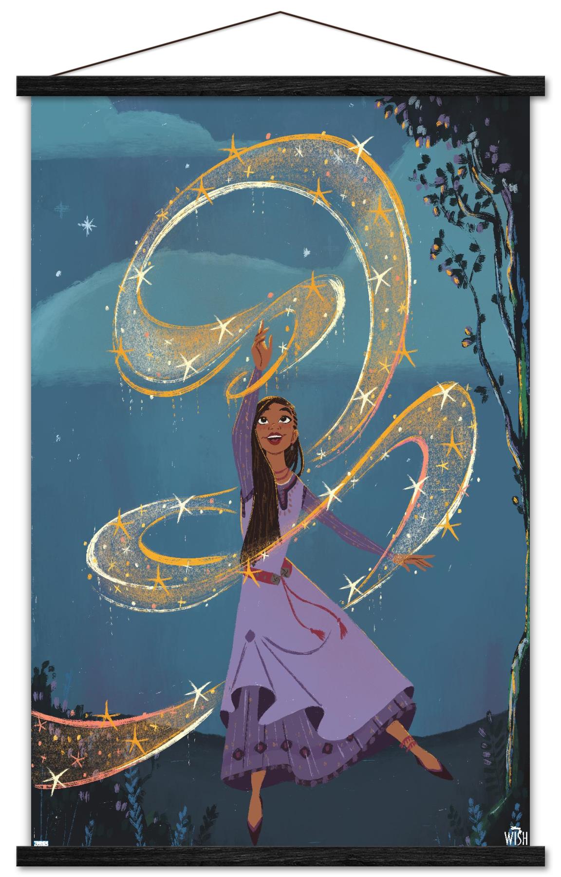 Disney Wish - Collage Poster 6 (Asha) Wall Poster with Magnetic Frame ...