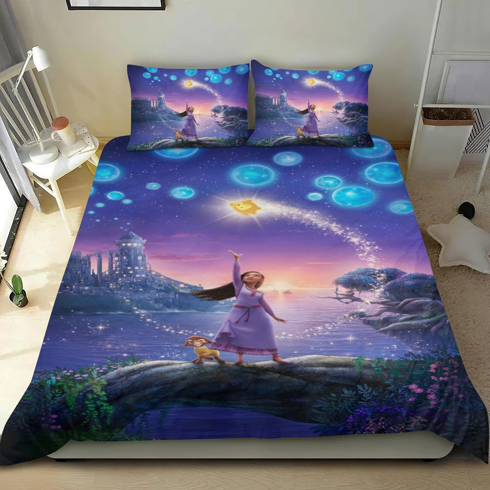 Disney Wish Comforter Set 3 Piece Bedding Set Cute Duvet Cover Sets ...