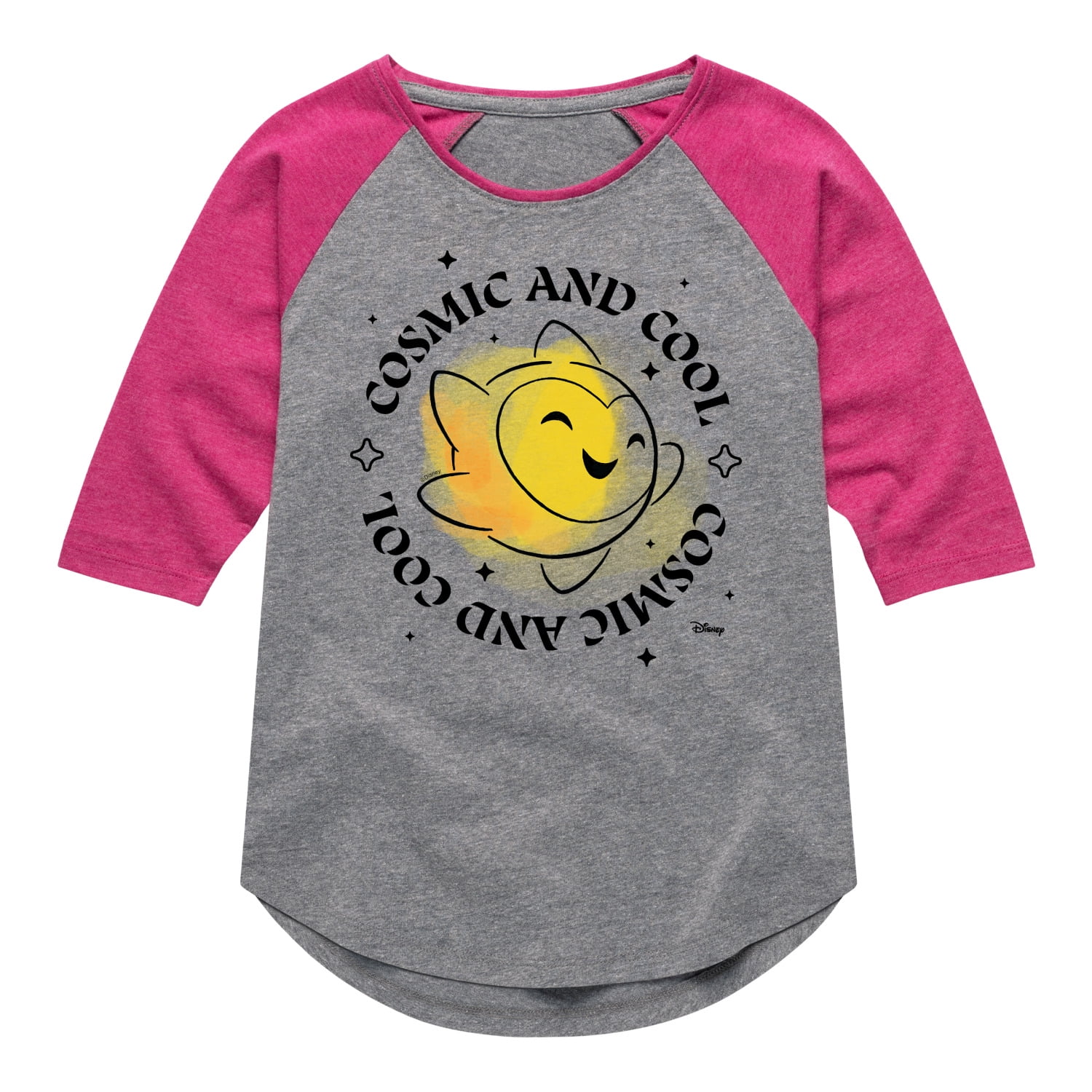 Disney Wish - Cosmic Cool Star - Toddler & Youth Girls Raglan Graphic T ...