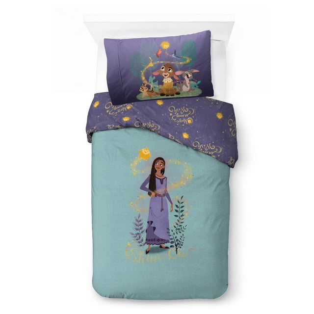 Disney Wish Kids 2-Piece Twin/Full Reversible Comforter and Pillowcase ...