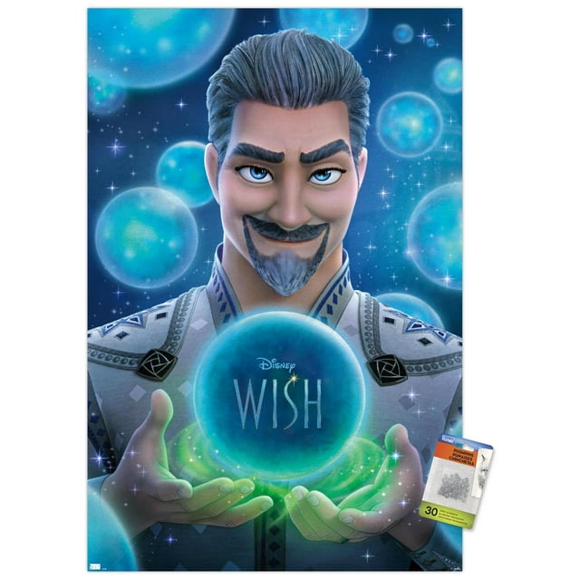 Disney Wish - King Magnifico One Sheet Wall Poster with Push Pins, 22. ...