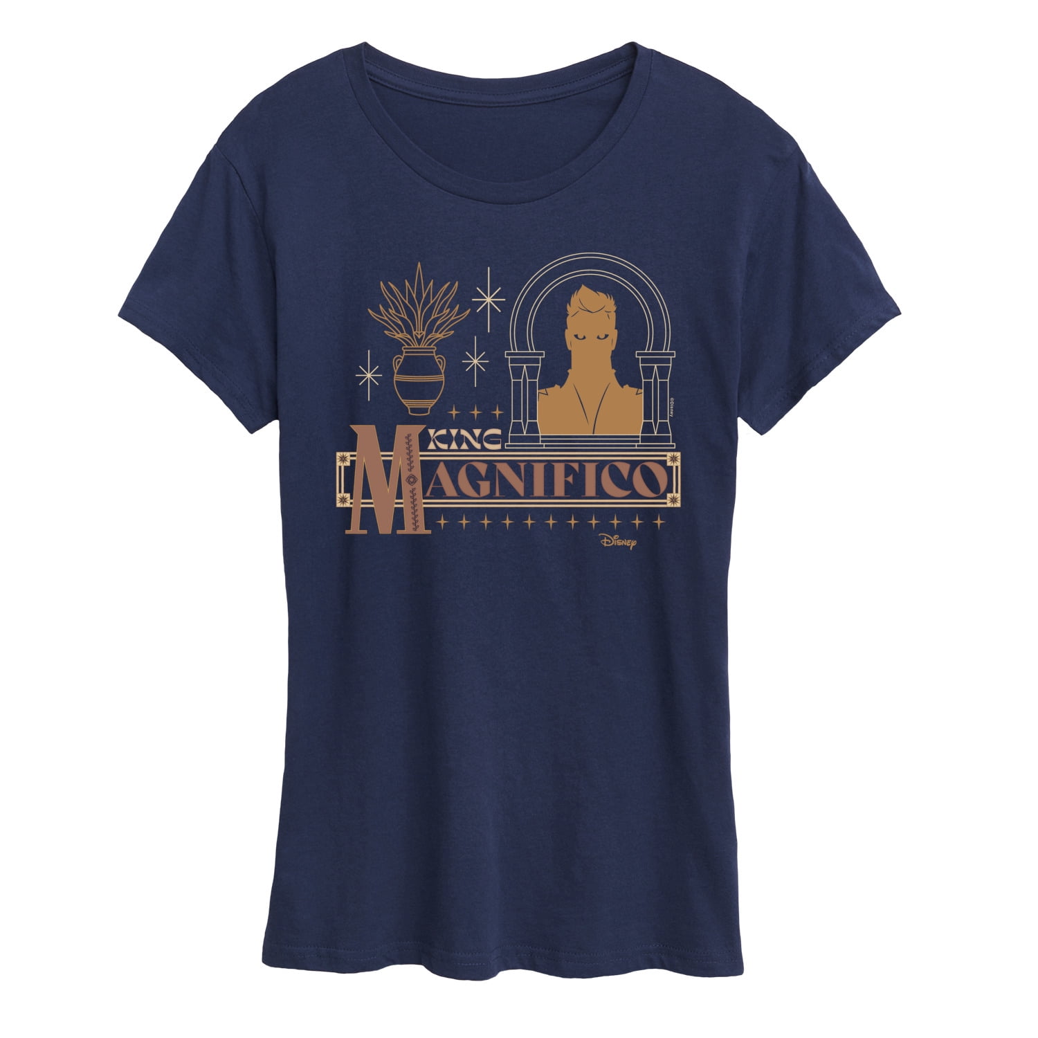 Disney Wish King Magnifico Womens Short Sleeve Graphic T Shirt 1349