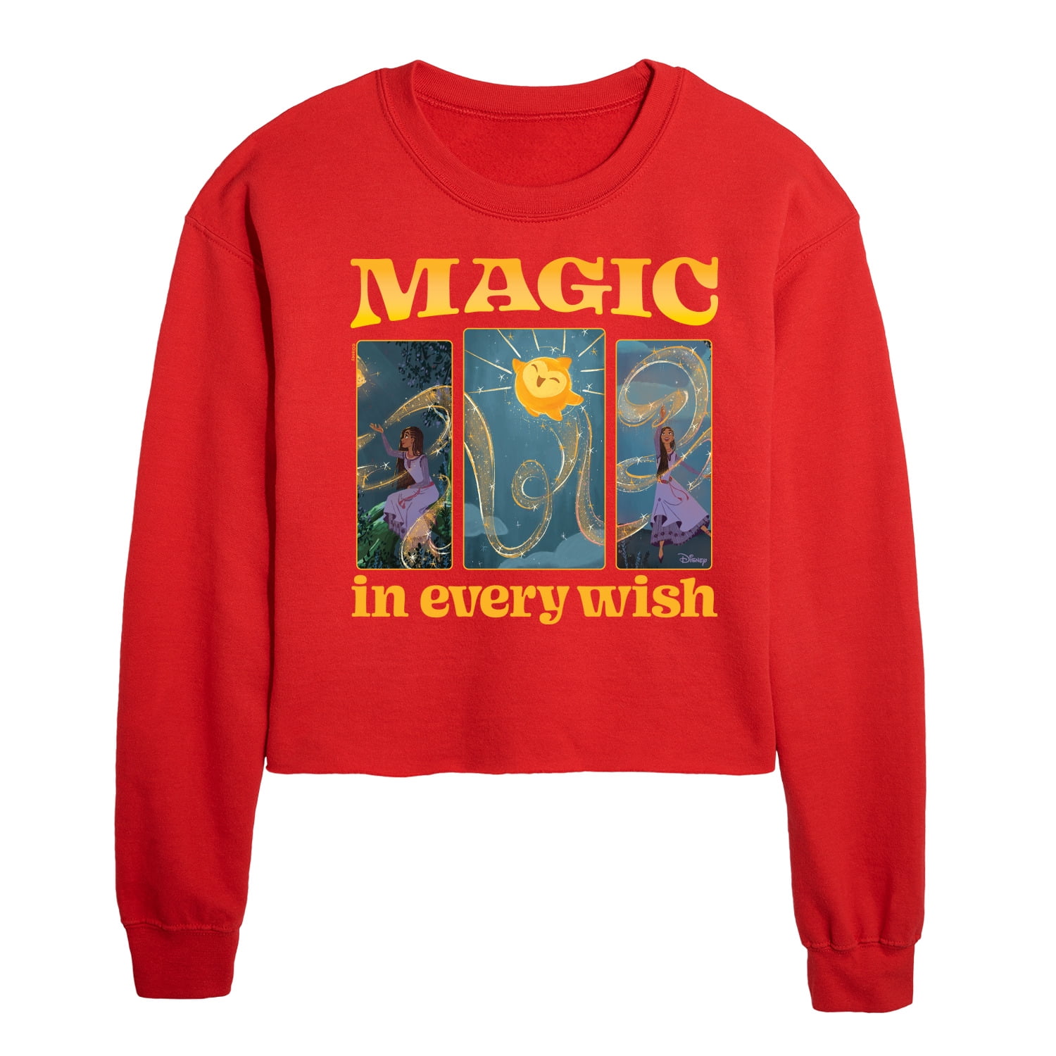 Disney Wish - Magic In Every Wish - Juniors Cropped Crew Neck ...