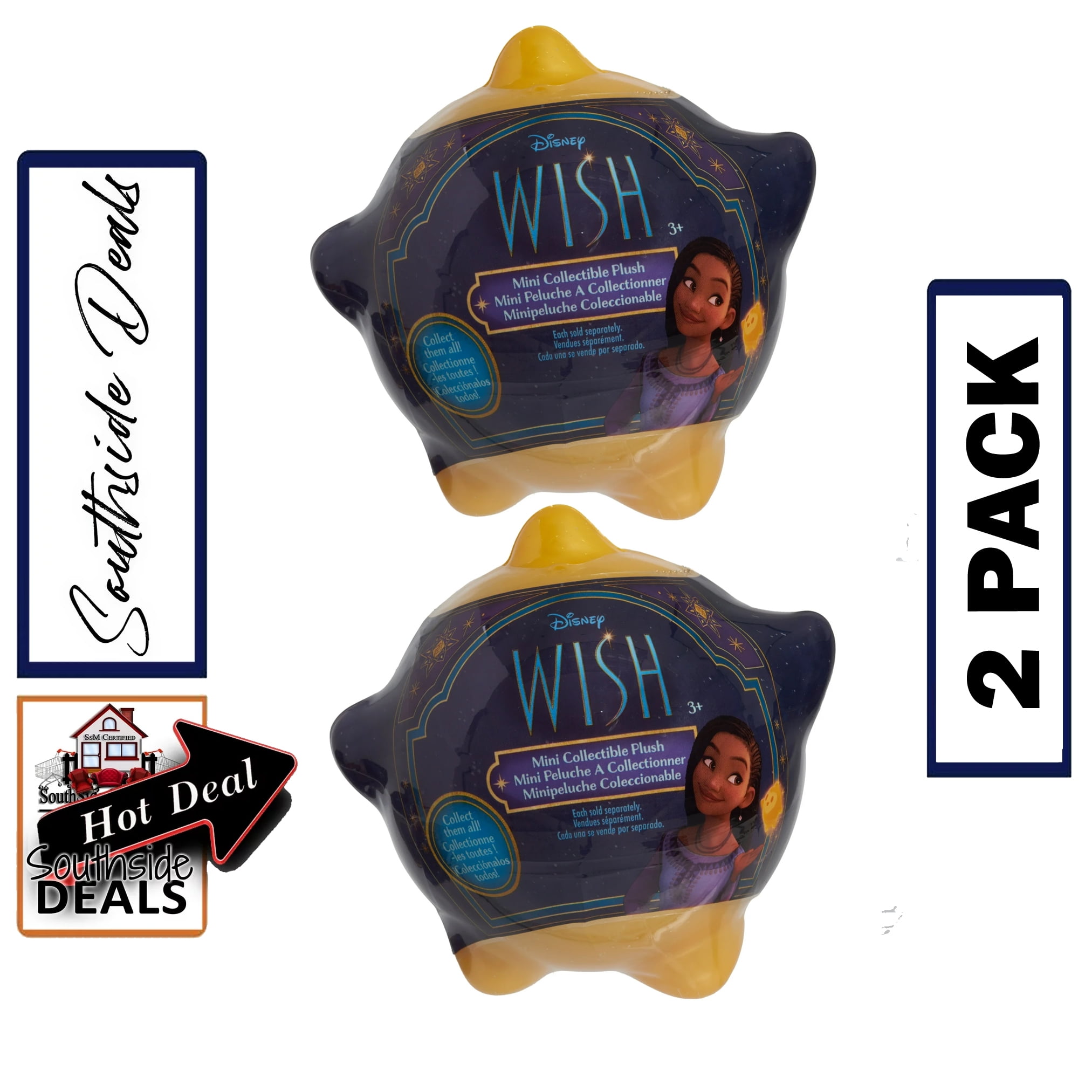 Disney Wish Mini Collectible 3-inch Plush Toy (Two Pack) in Wishing ...