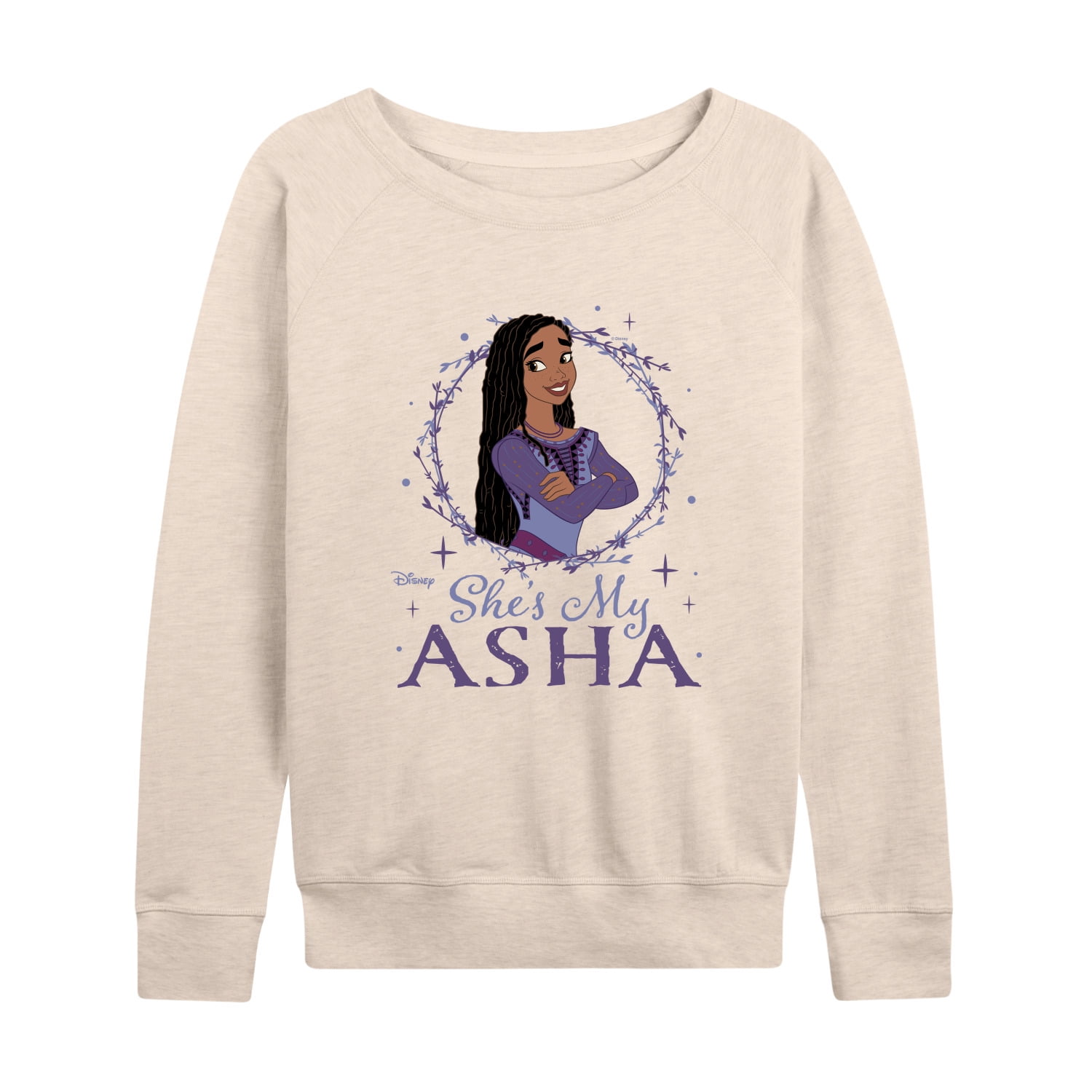 Disney Wish - She's My Asha - Women's Lightweight French Terry Long Sleeve Shirt - Walmart.com