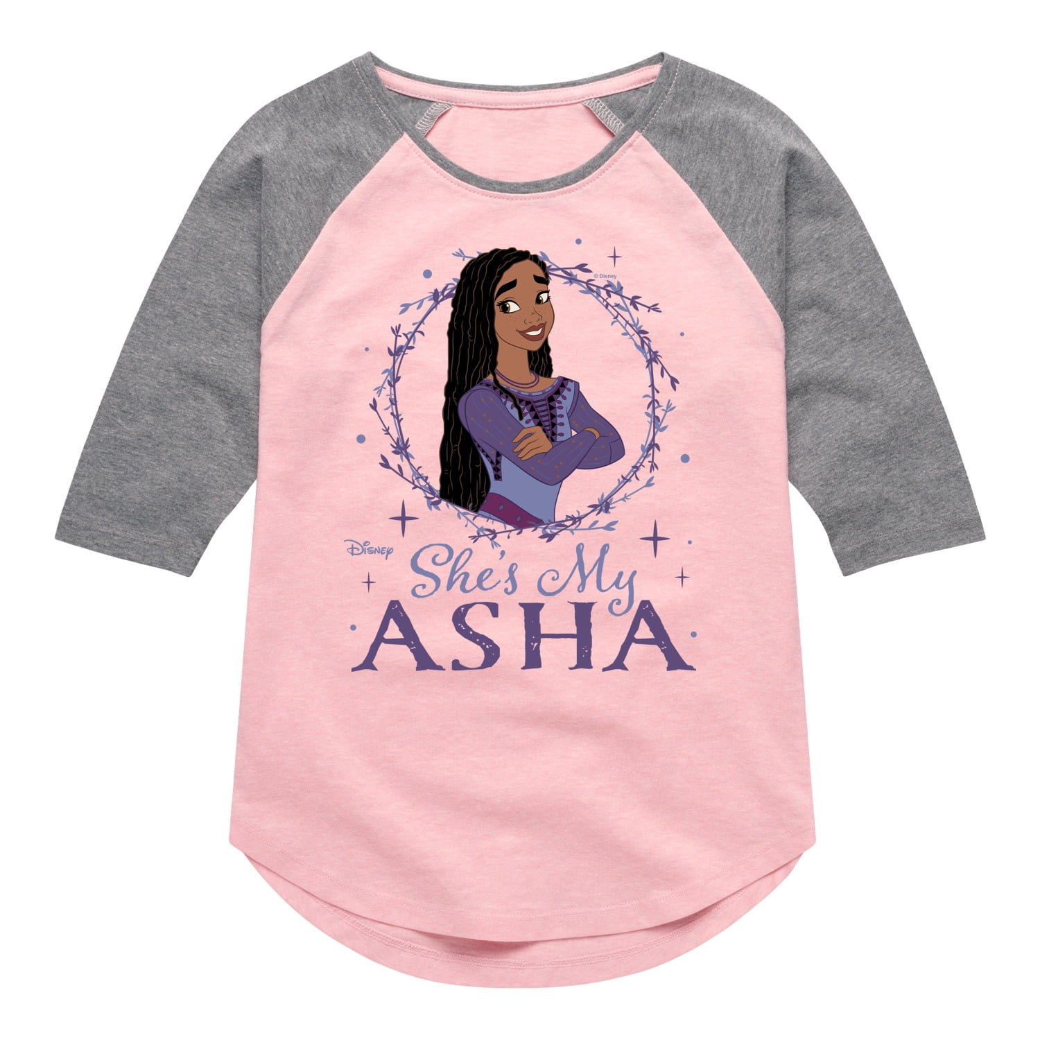 Disney Wish - Shes My Asha - Toddler & Youth Girls Raglan Graphic T-Shirt - Walmart.com