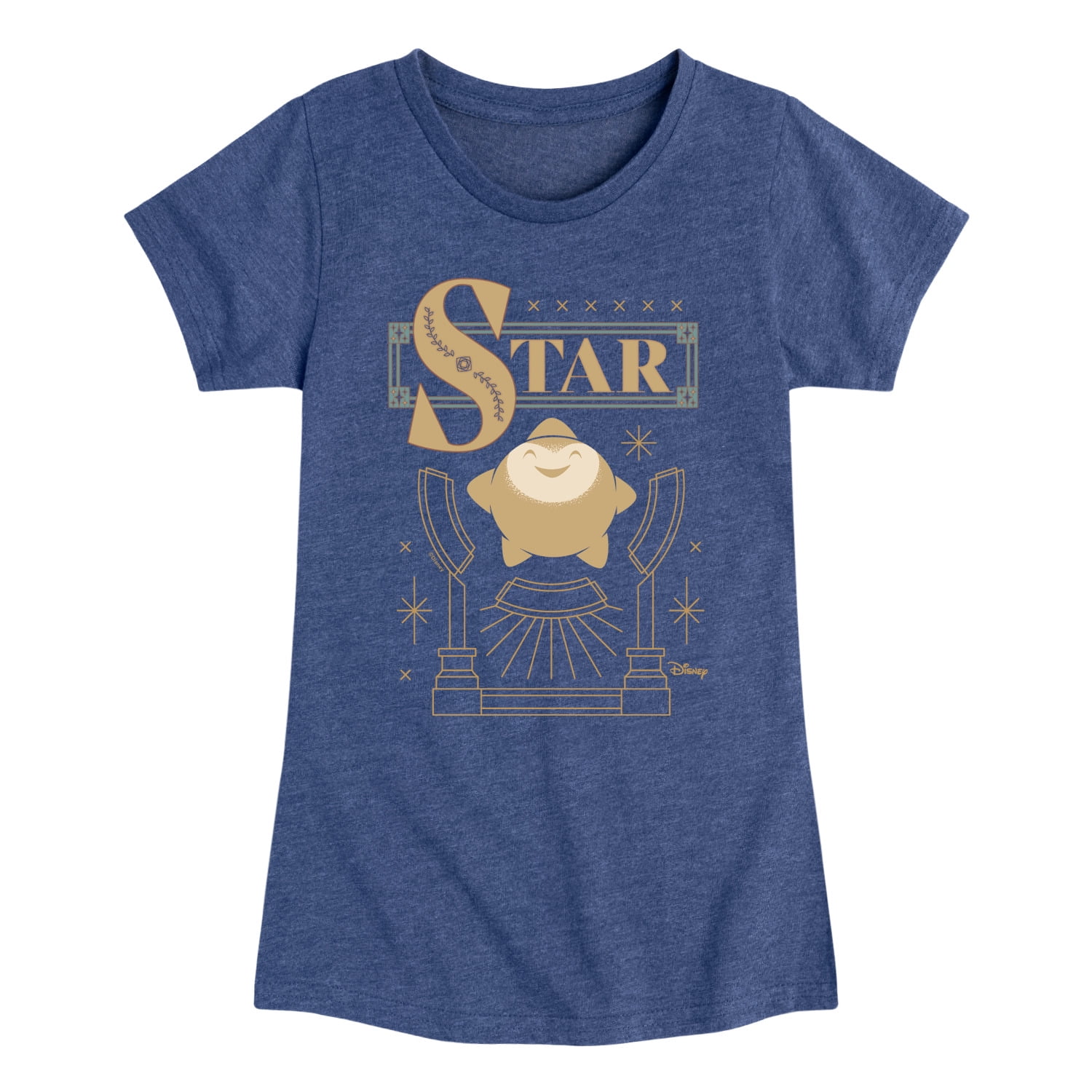 Disney Wish - Star Badge - Toddler & Youth Girls Short Sleeve Graphic T ...