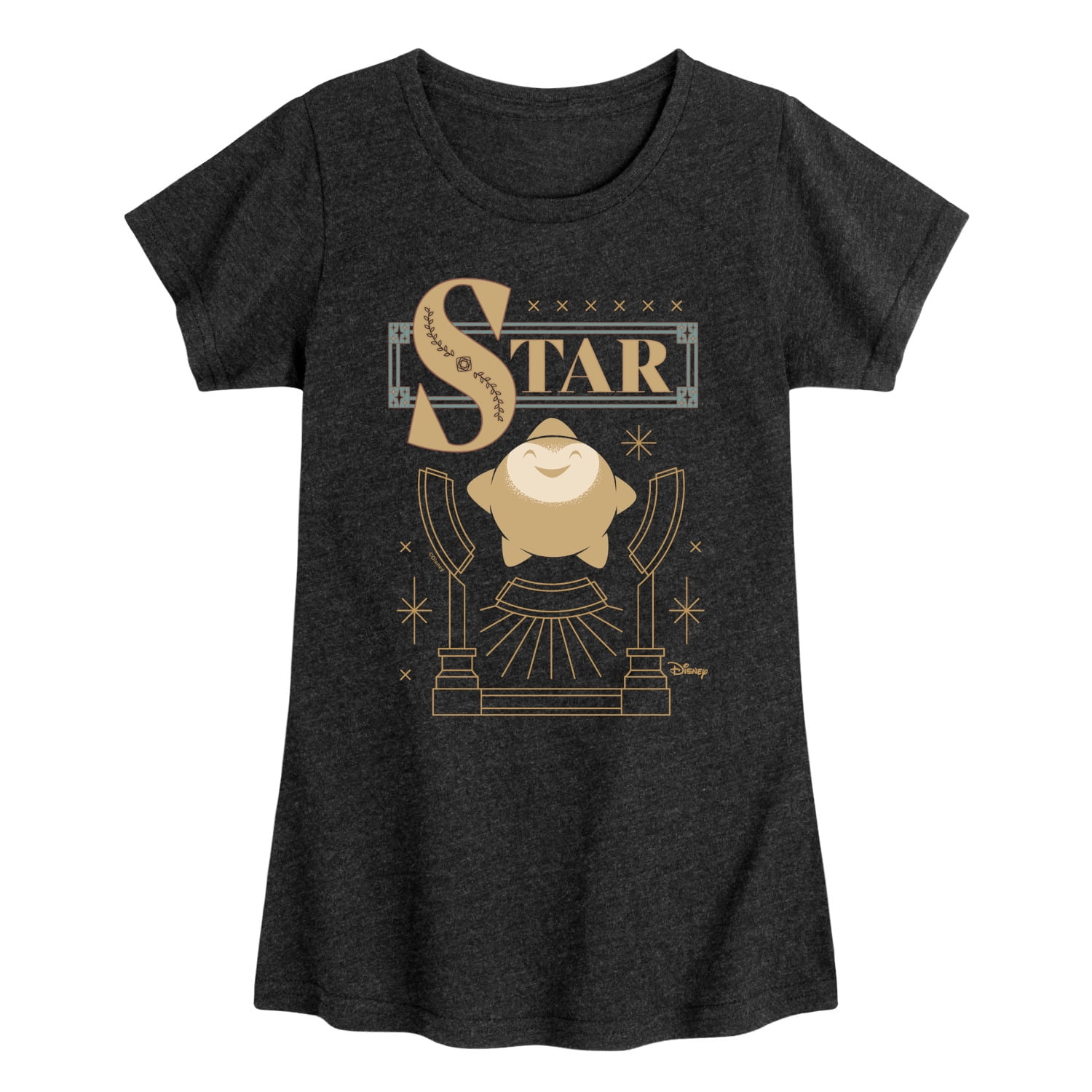 Disney Wish - Star Badge - Toddler & Youth Girls Short Sleeve Graphic T ...