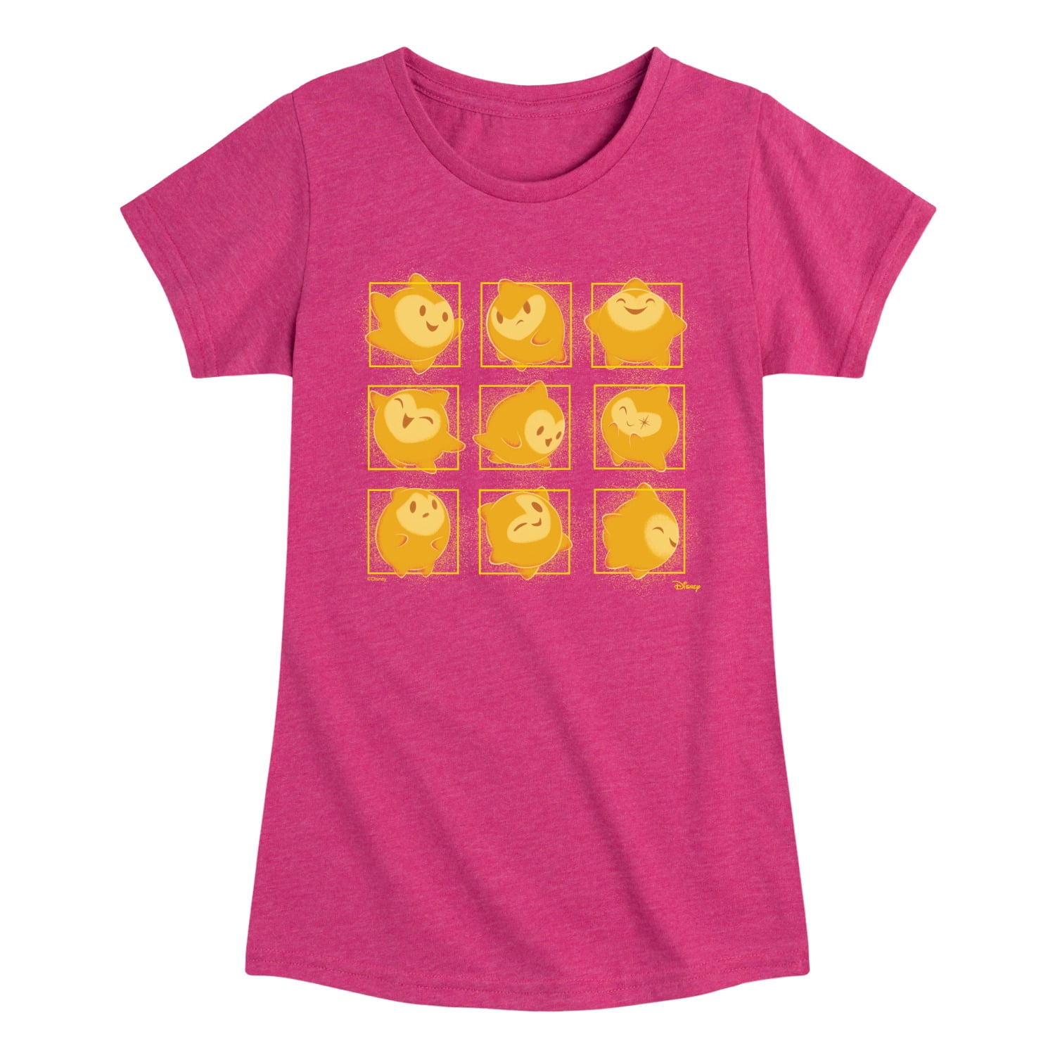 Disney Wish - Star Face Grid - Toddler & Youth Girls Short Sleeve ...