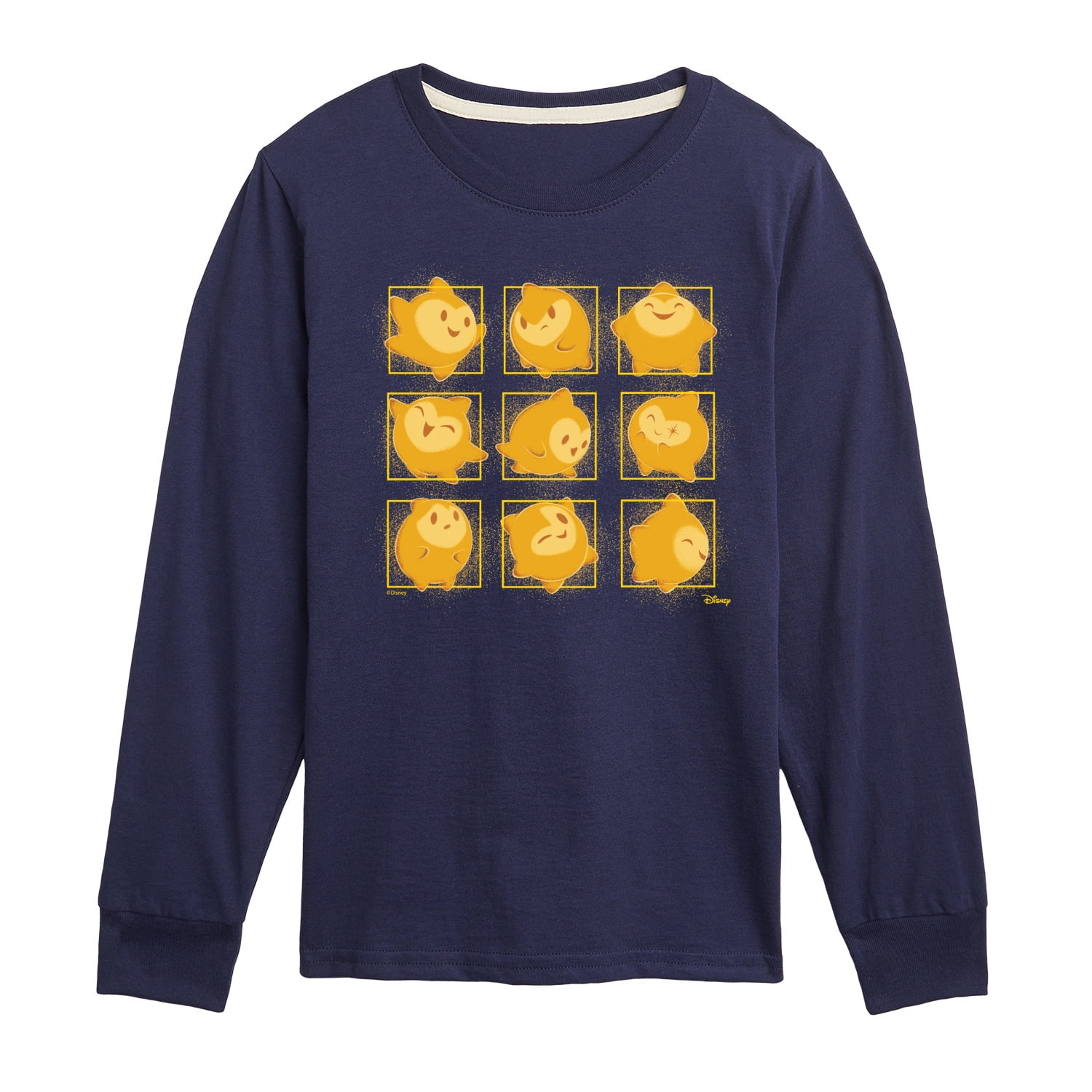 Disney Wish - Star Face Grid - Toddler & Youth Long Sleeve Graphic T ...