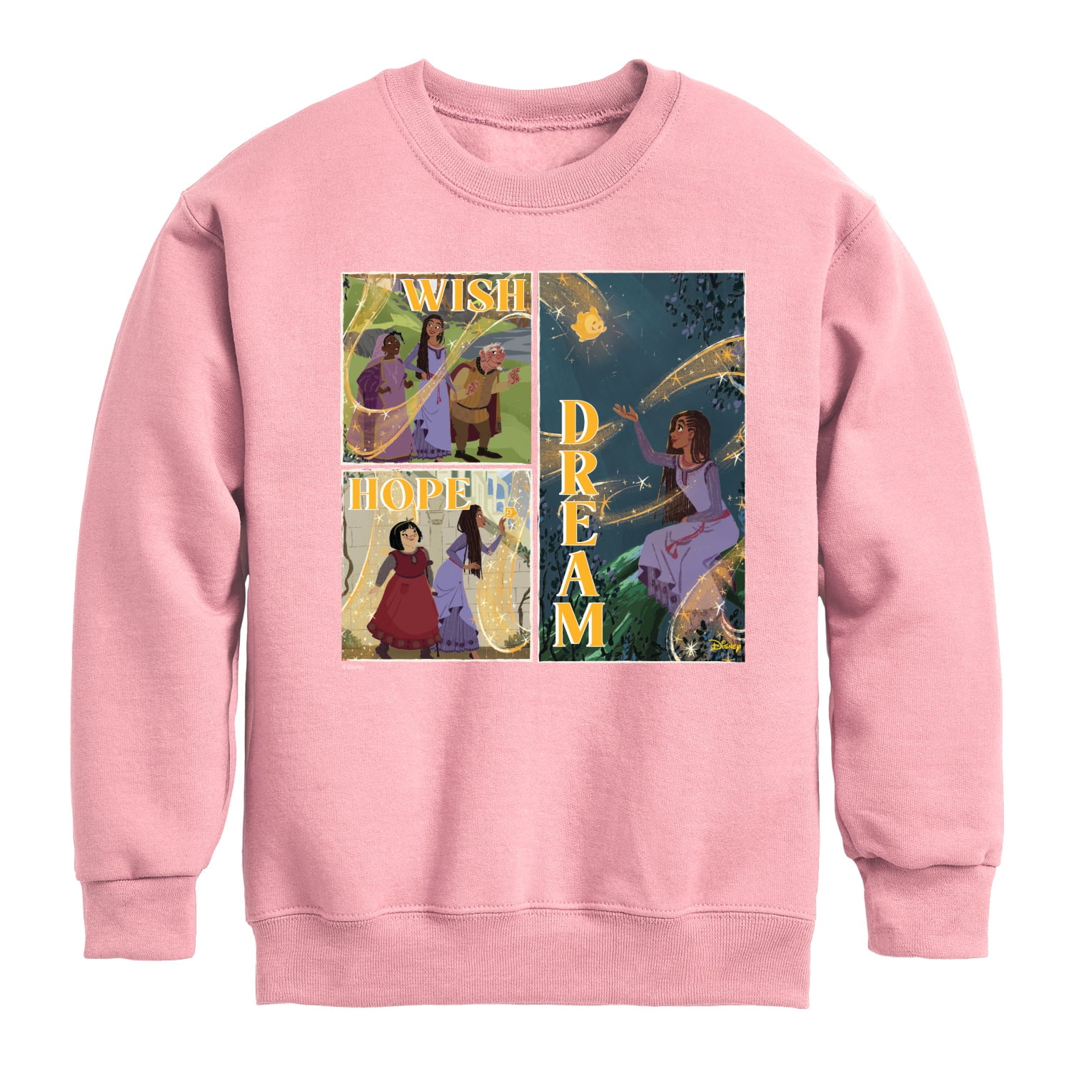 Disney Wish - Wish Hope Dream Grid - Toddler & Youth Crewneck Fleece ...