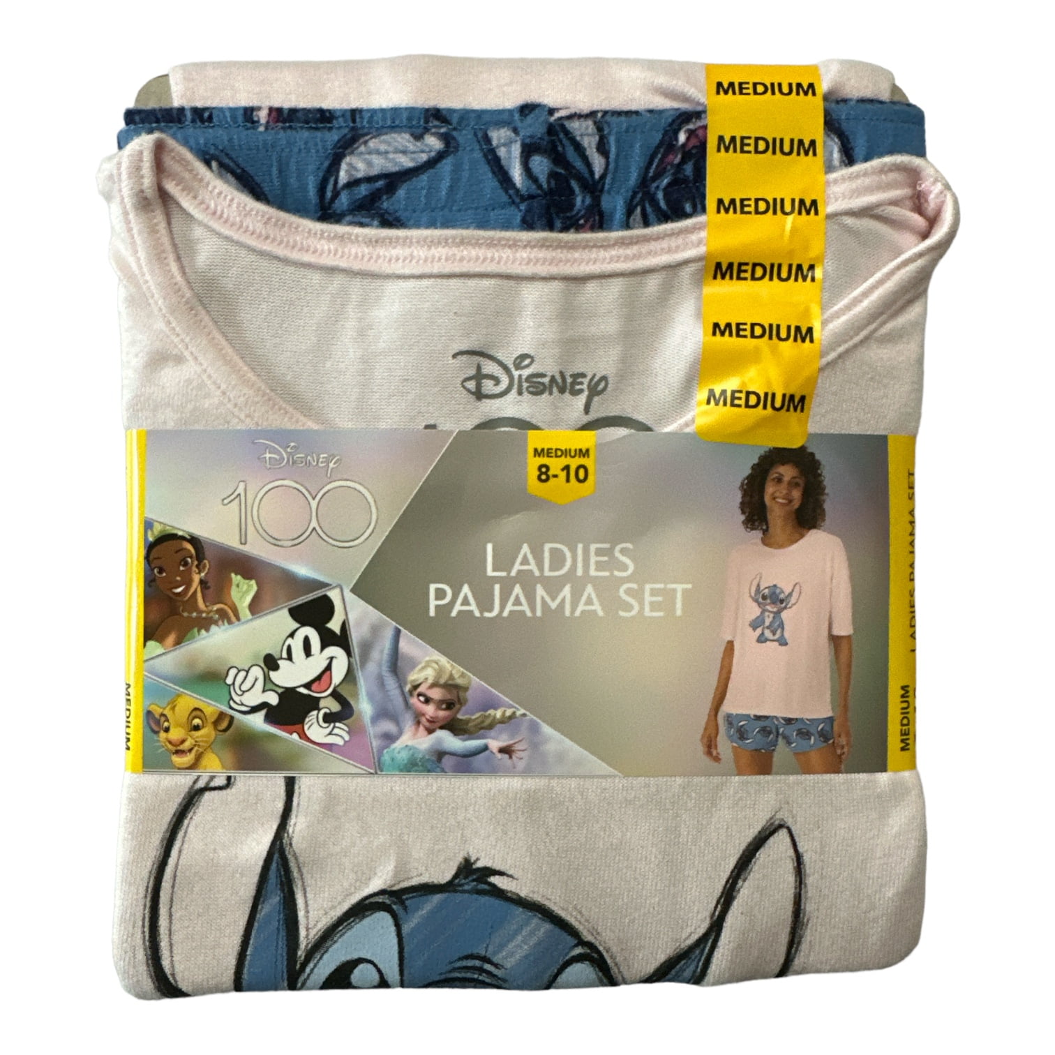 Disney Adult Sleepwear: 100th Anniversary Women's 2-Piece Short Sleeve ...