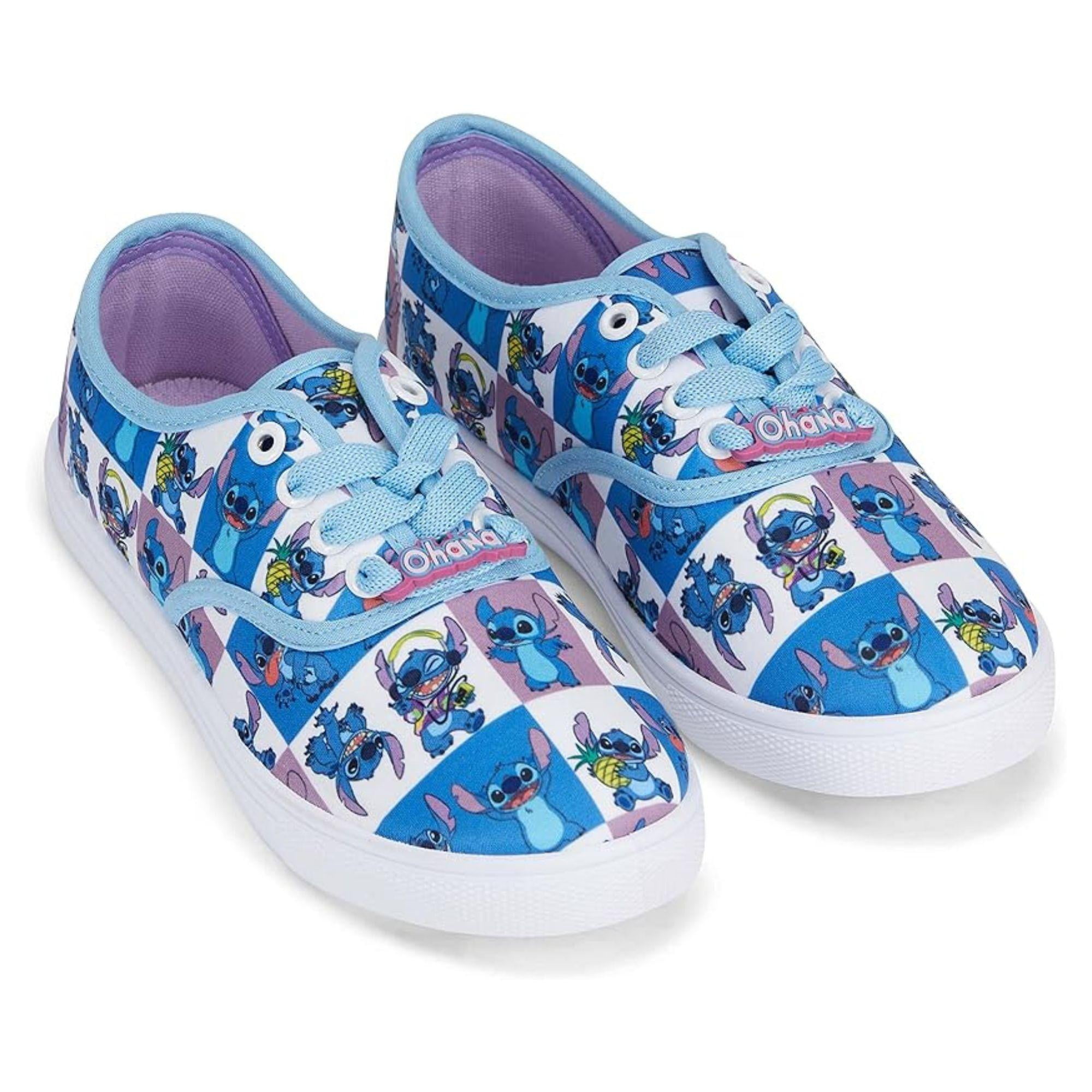 Disney Women's Lilo and Stitch Shoes, Printed Lace-up Canvas Stitch ...