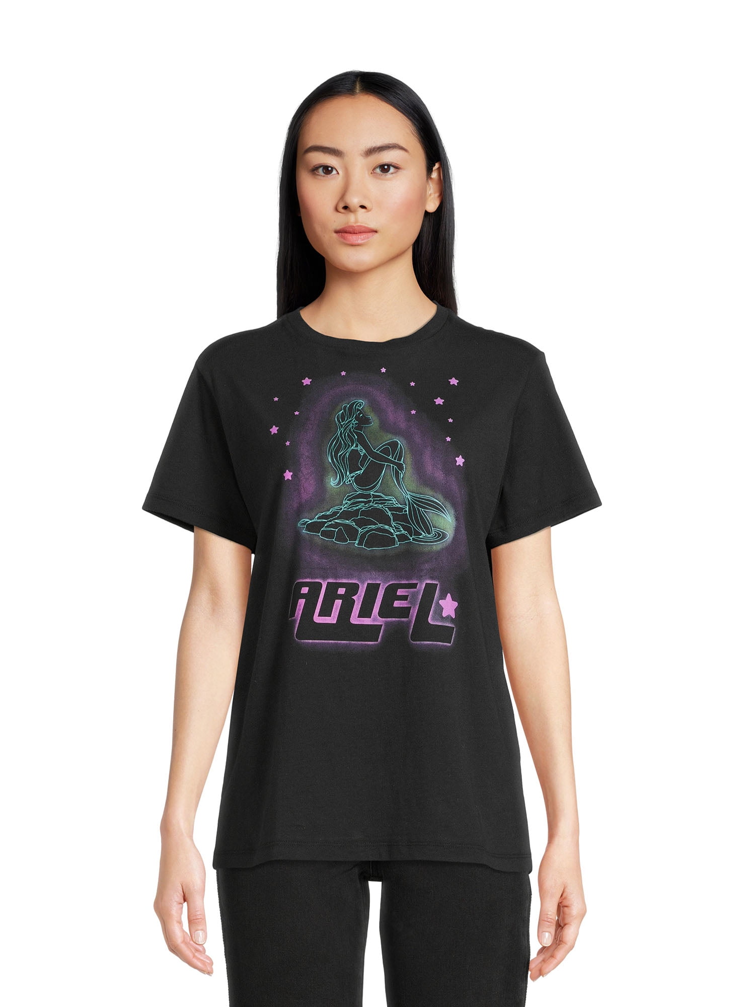 Disney women's Little Mermaid Ariel Tee - Fit Cotton T-Shirt - Walmart.com