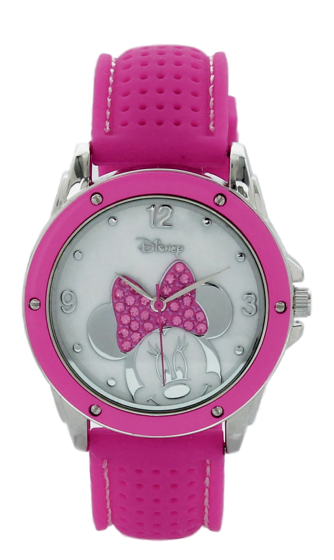 Disney Women's Mini Mouse Watch w/ MOP Dial & Hot Pink Strap MN1227EE ...
