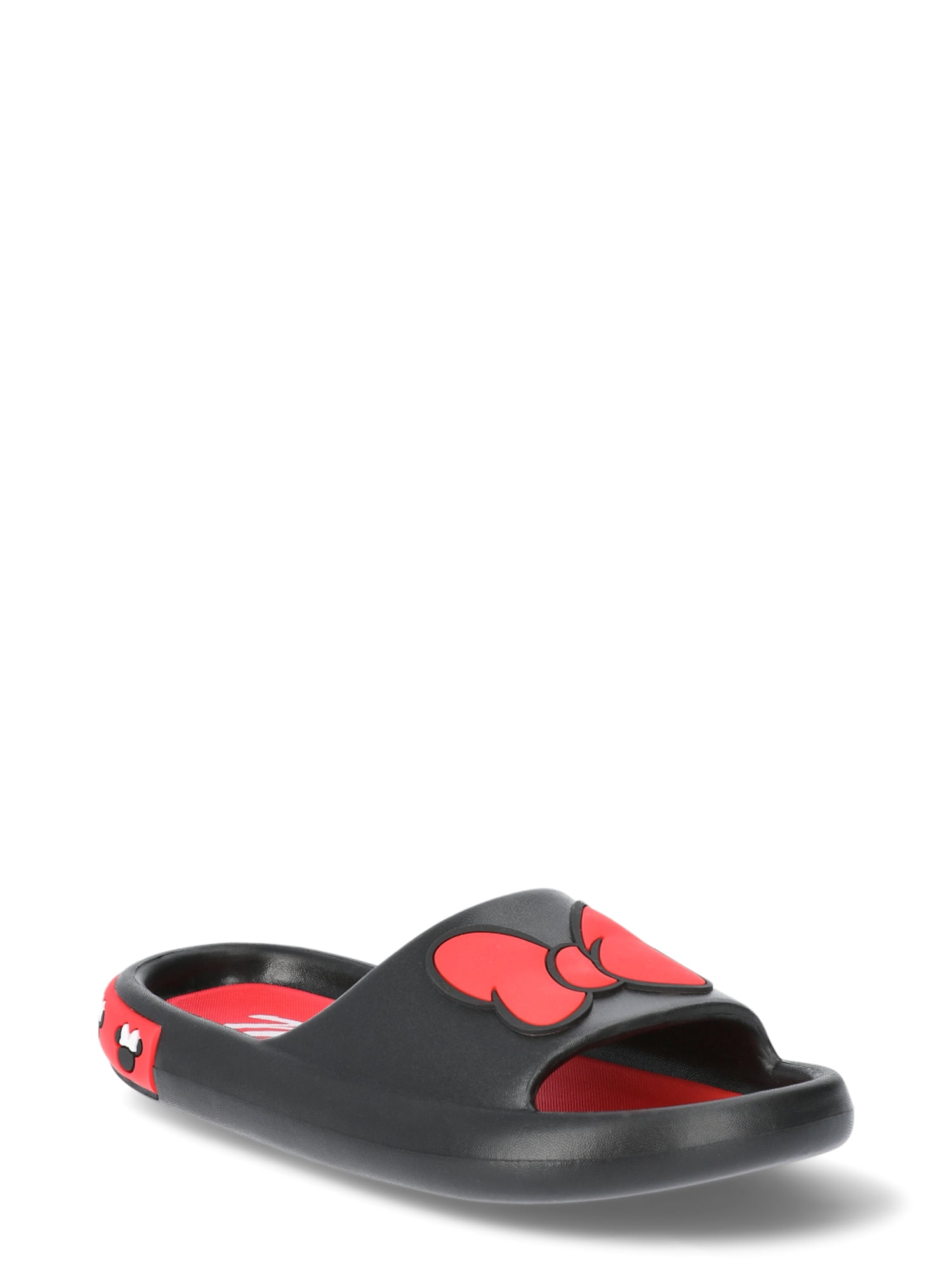 Disney Women's Minnie Mouse Bow Comfort Slide Sandals, Sizes 6-11 ...