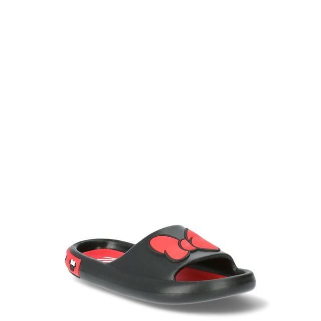 Disney Women's Minnie Mouse Bow Comfort Slide Sandals, Sizes 6-11 ...