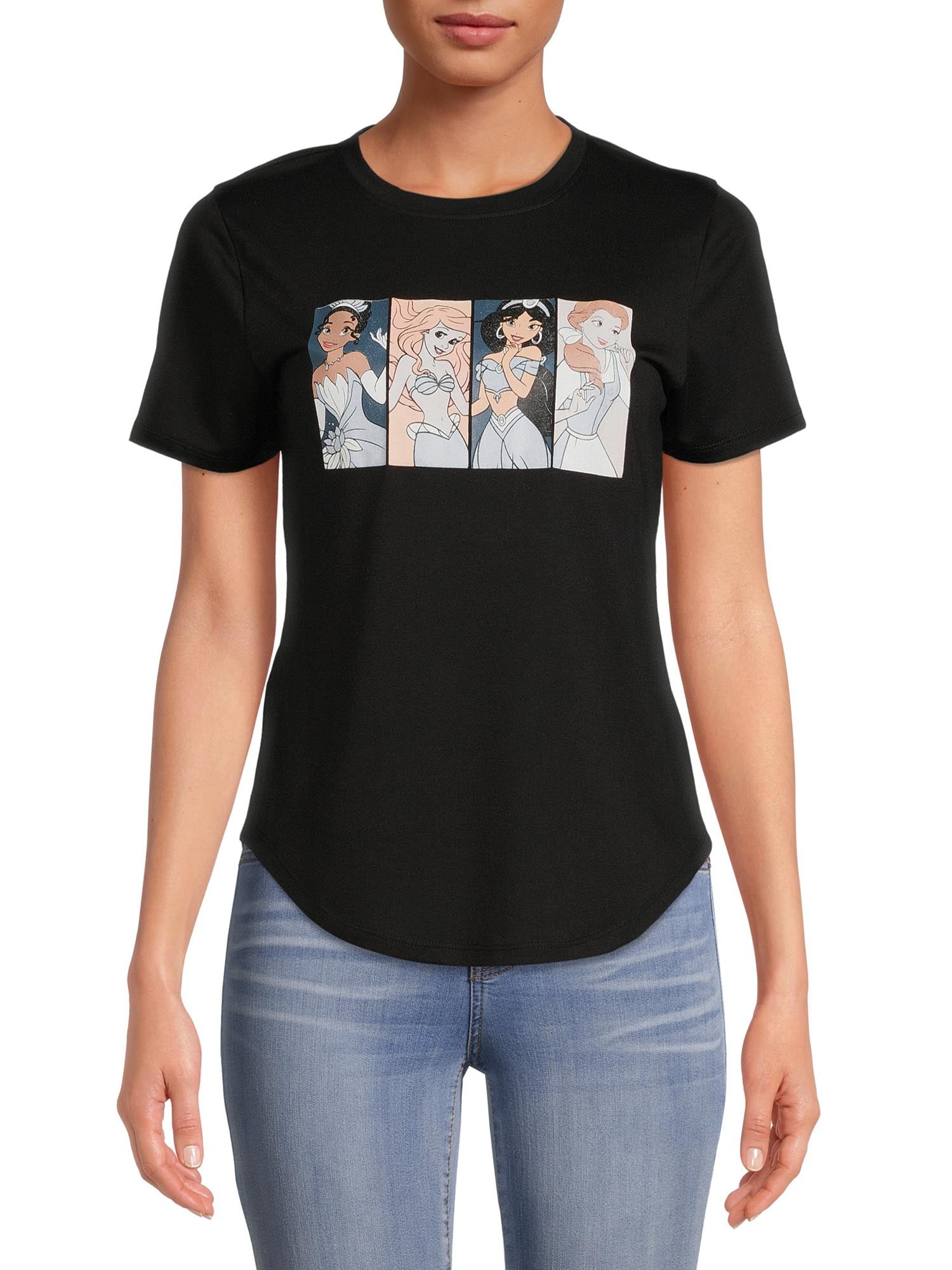 Disney Women's Princess Graphic Tee with Short Sleeves - Walmart.com