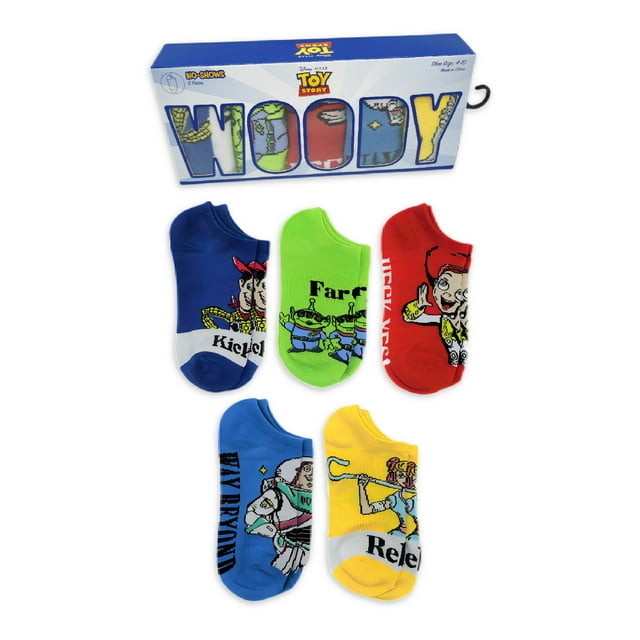 Disney Women’s Toy Story No-Show Socks Box Set, 5-Pack, Size 4-10 ...