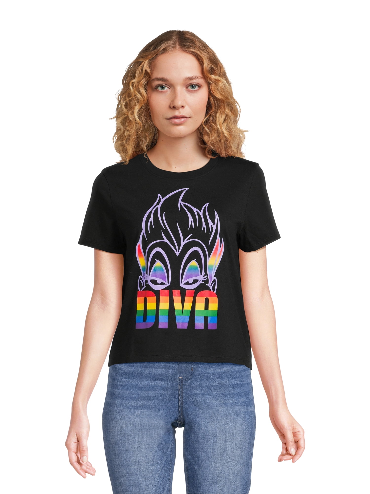 Disney women's Ursula Graphic Tee - Soft Cotton Blend - Walmart.com