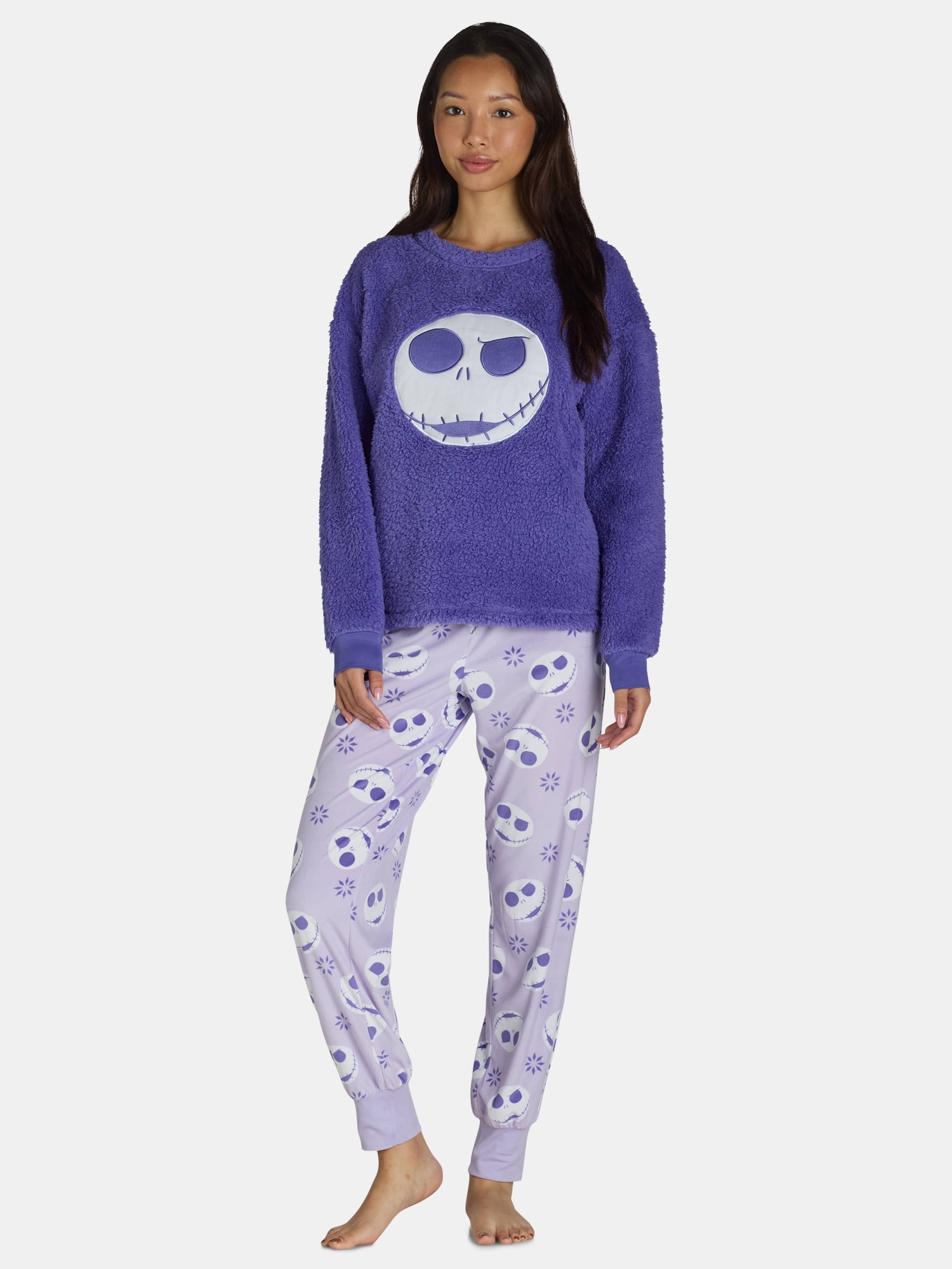 Disney Women's and Women’s Plus Nightmare Before Christmas Plush Pajama ...