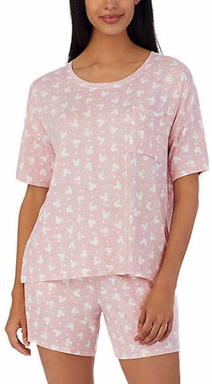 Disney Women's Mickey & Minnie Mouse 2 Piece Loungewear Shirt & Short ...