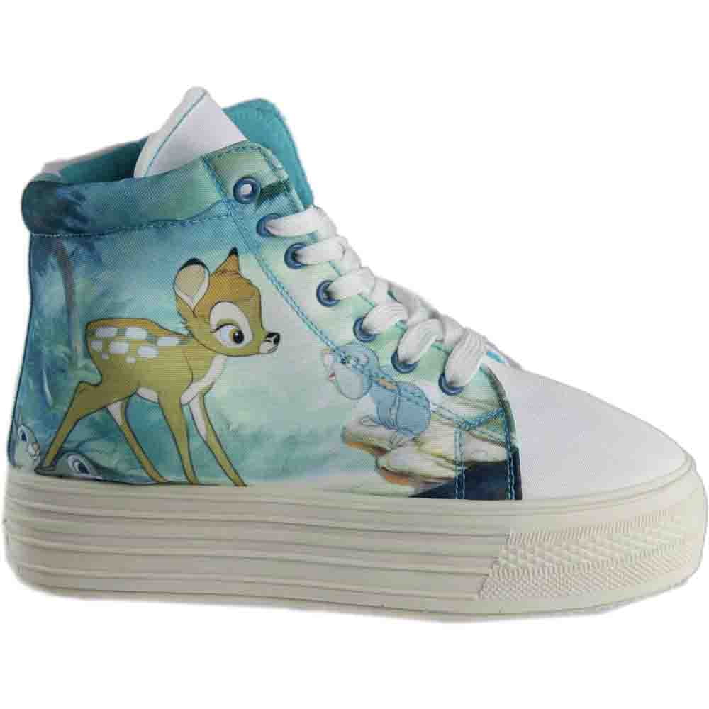 Disney Womens Bambi High Top Athletic Sneakers Casual Shoes - Walmart.com