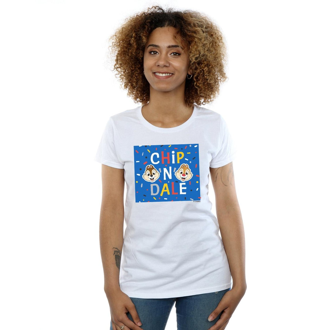 Disney Womens Chip N Dale Blue Frame Cotton T-Shirt - Walmart.com