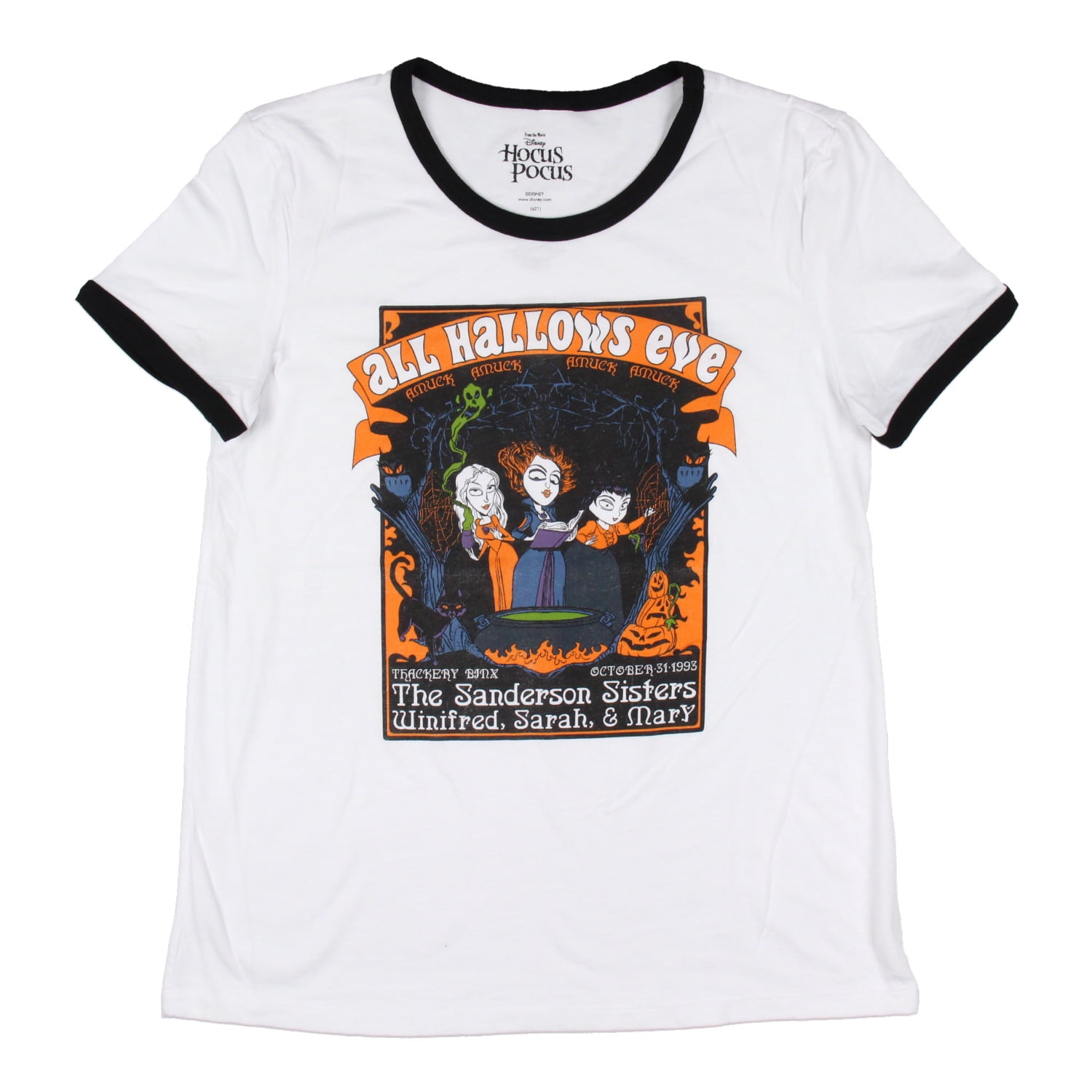 Disney Womens' Hocus Pocus All Hallows Eve The Sanderson Sisters T ...