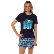 Peanuts Womens' Snoopy I Like Naps Character 2 Piece Short-Sleeve Sleep Shirt Pajama Short Set ...