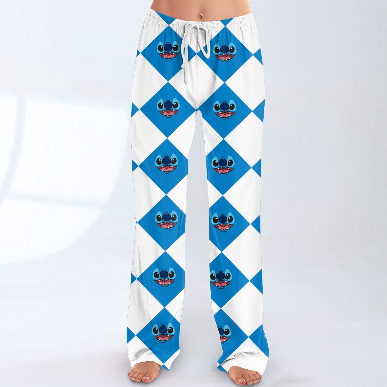 Disney Womens Lounge Pants Pajama Bottoms All Over Print Cotton Royal ...