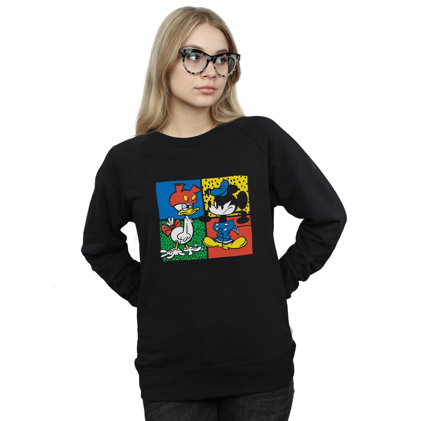 Disney Womens Mickey Mouse Clothes Swap Sweatshirt - Walmart.com