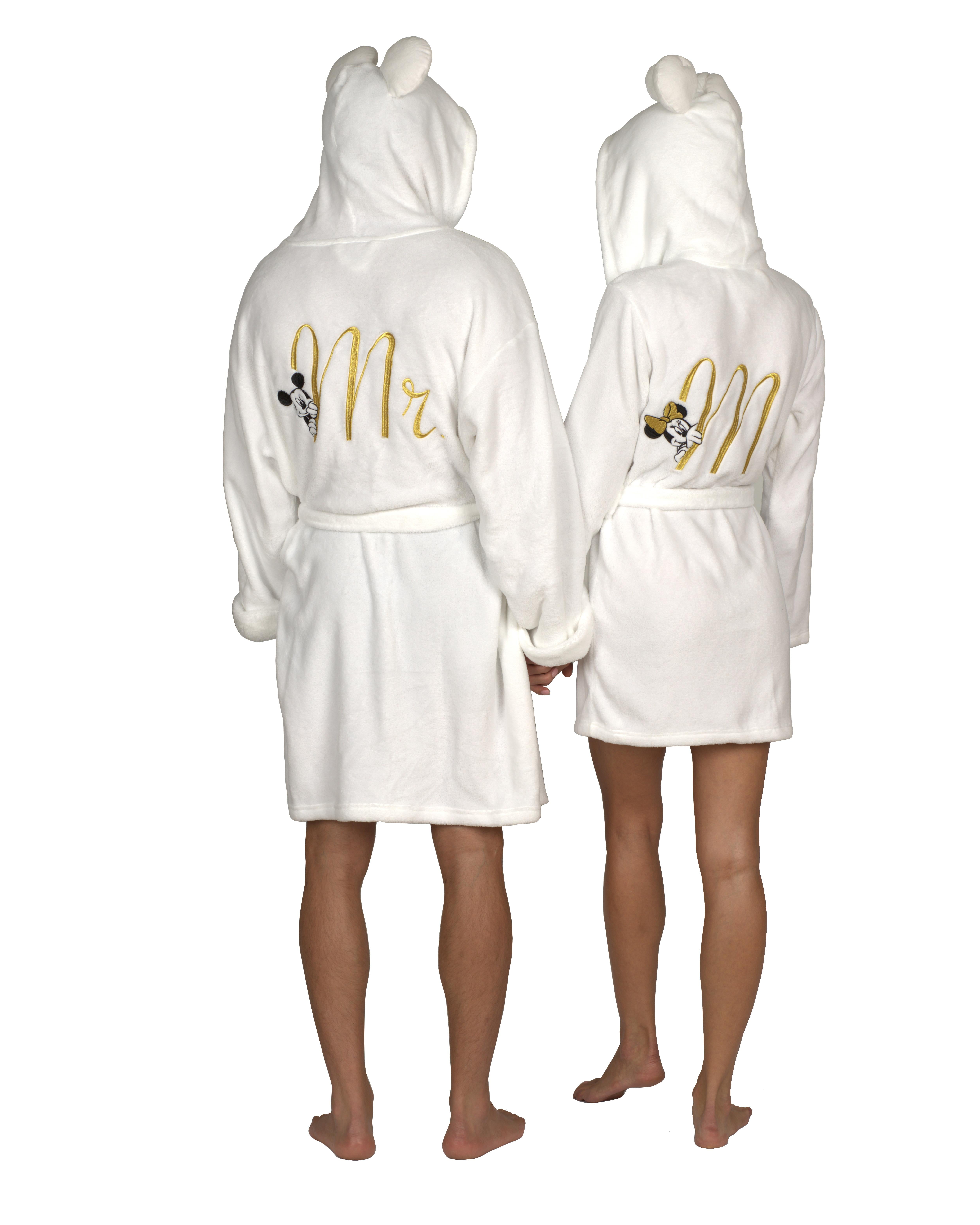 Disney Womens Robe Adult Bathrobe Holiday Loungewear, White, Size: S/M ...