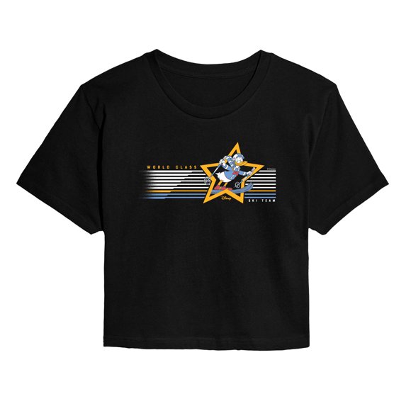 Disney - World Class Ski - Juniors Cropped Graphic T-Shirt - Walmart.com