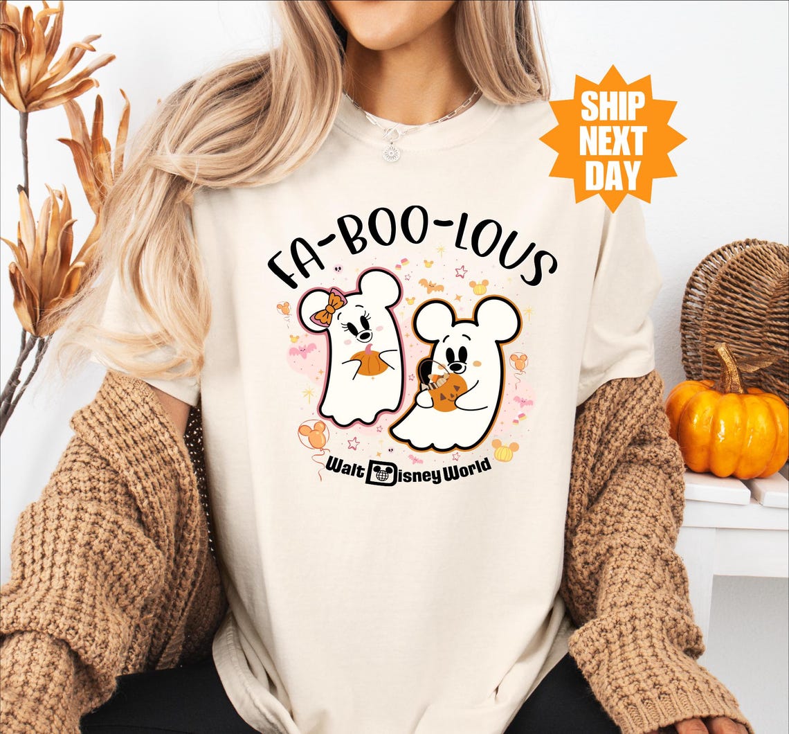 Disney World Fa-Boo-Lous Shirt, Mickey and Minnie Ghost Halloween Shirt ...