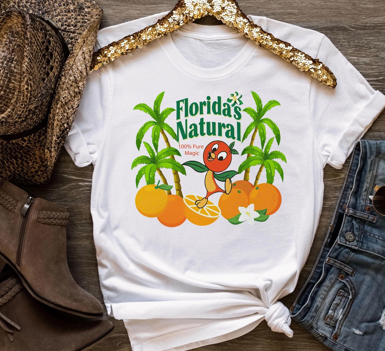 Disney World Orange Bird Florida Citrus Tree Flower Blossom T-shirt ...