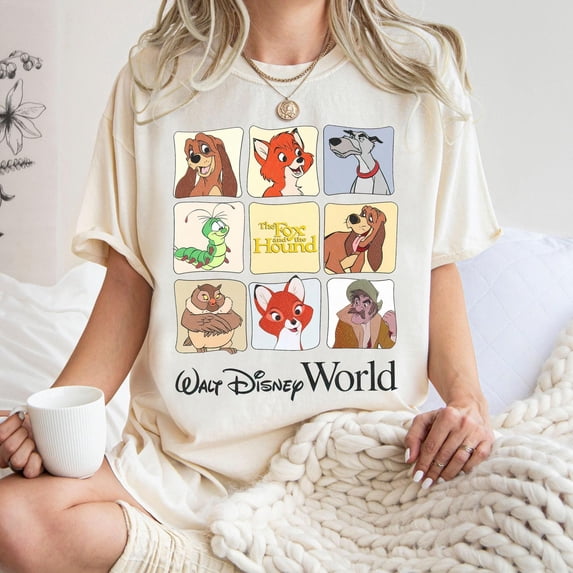 Disney World The Fox And The Hound Shirt Retro Disney Characters T ...