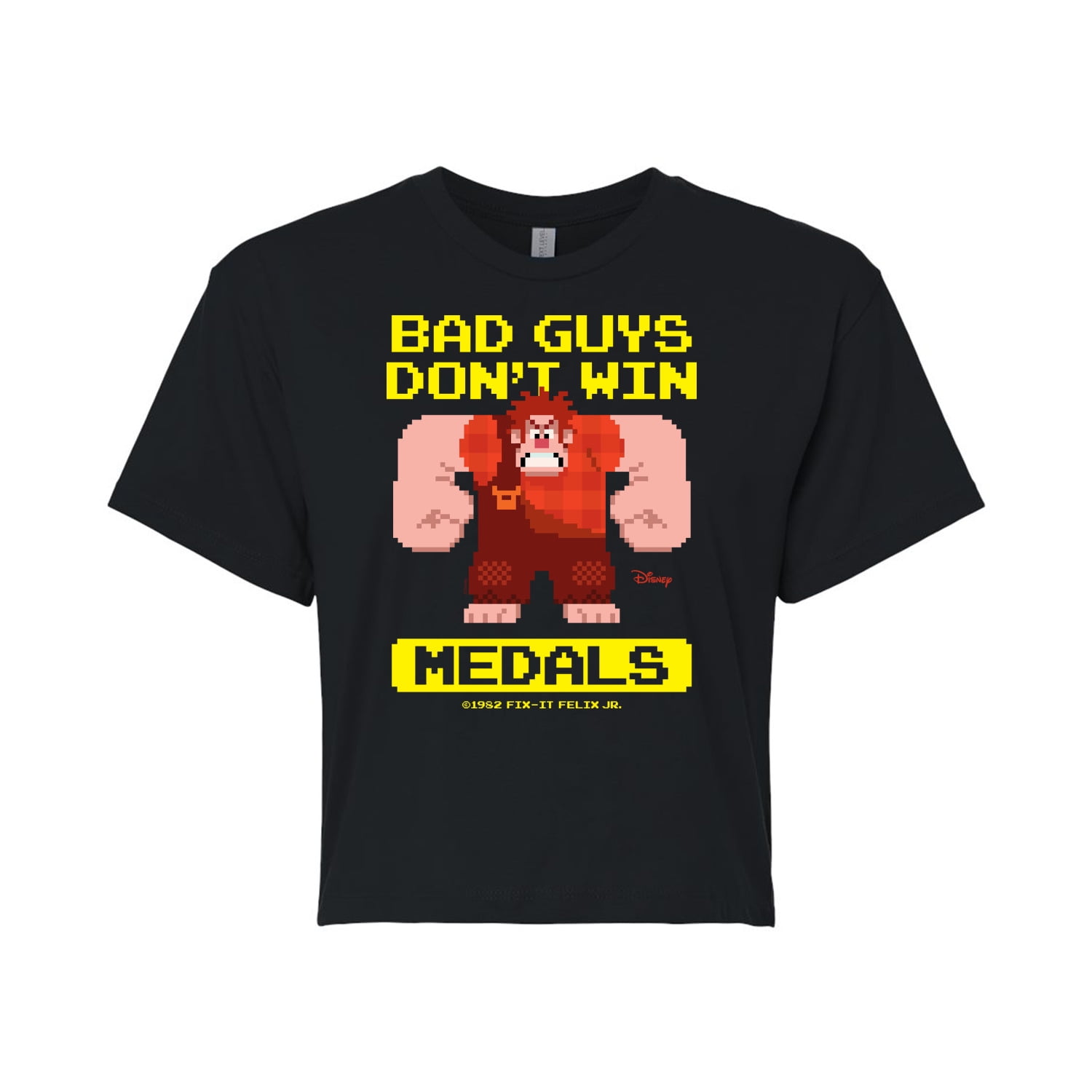 Disney Wreck It Ralph - Bad Guys Don’t Win Medals - Juniors Cropped ...