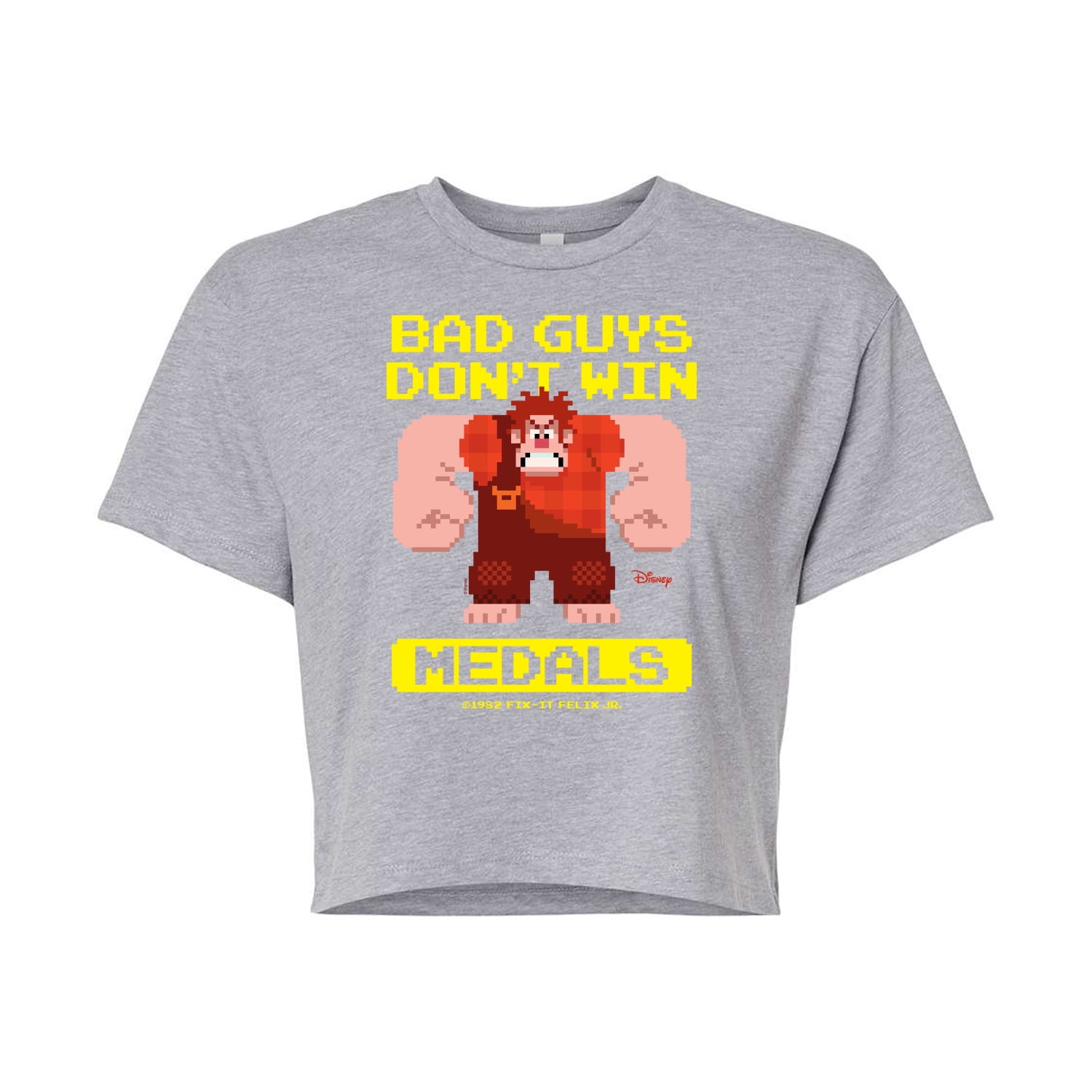 Disney Wreck It Ralph - Bad Guys Don’t Win Medals - Juniors Cropped ...