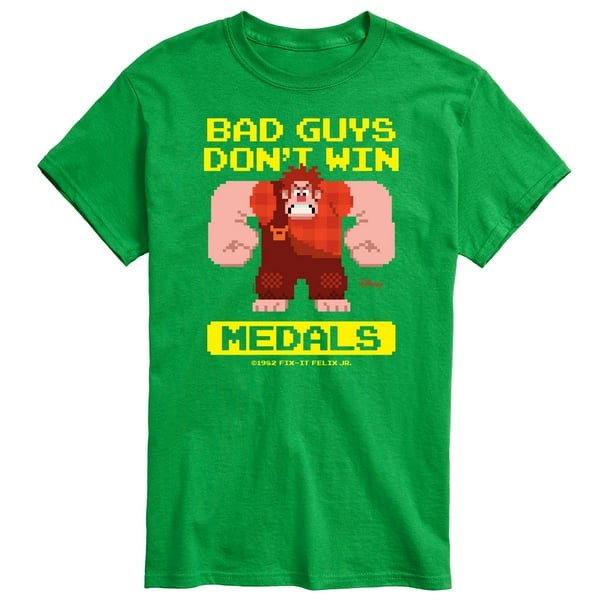 Disney Wreck It Ralph - Bad Guys Don’t Win Medals - Men's Short Sleeve ...