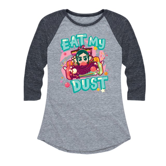 Disney Wreck It Ralph - Eat My Dust Vanelloppe - Women's Raglan Graphic ...