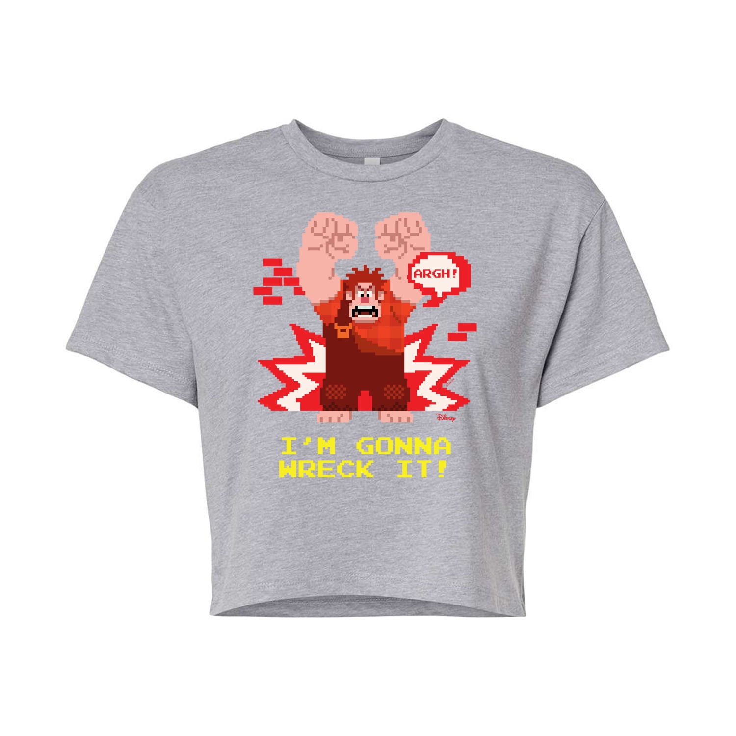 Disney Wreck It Ralph - I'm Gonna Wreck It - Juniors Cropped Cotton ...