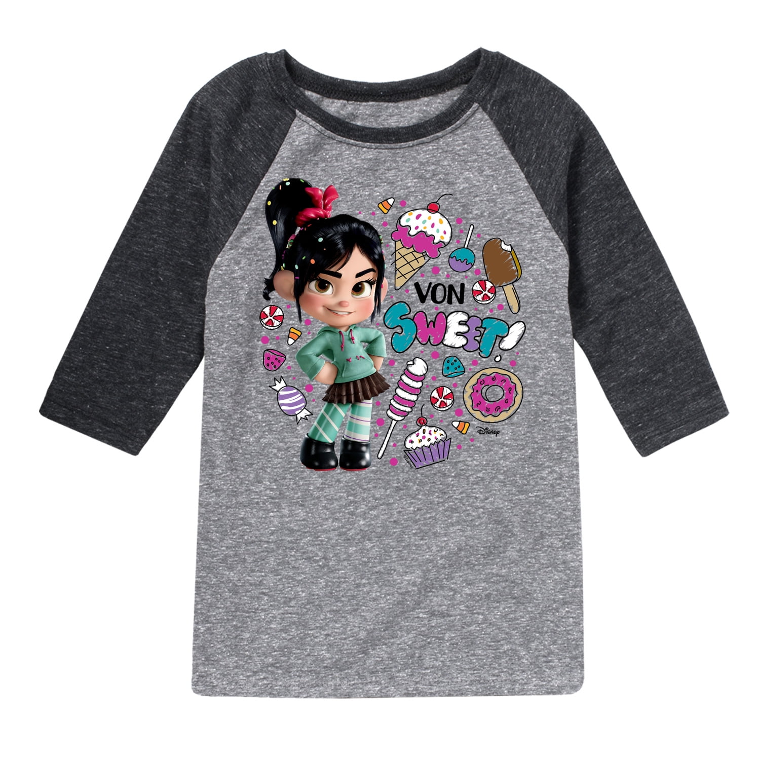 Disney Wreck It Ralph - Life Size Von Sweet - Toddler & Youth Raglan ...