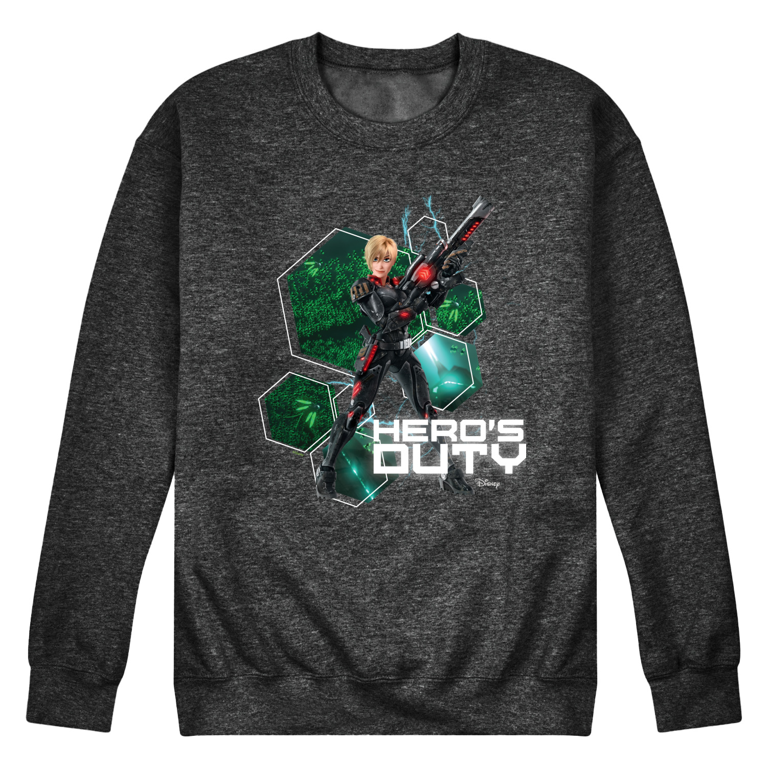 Disney Wreck It Ralph Sergeant Tammy Heros Duty Mens Crew Neck